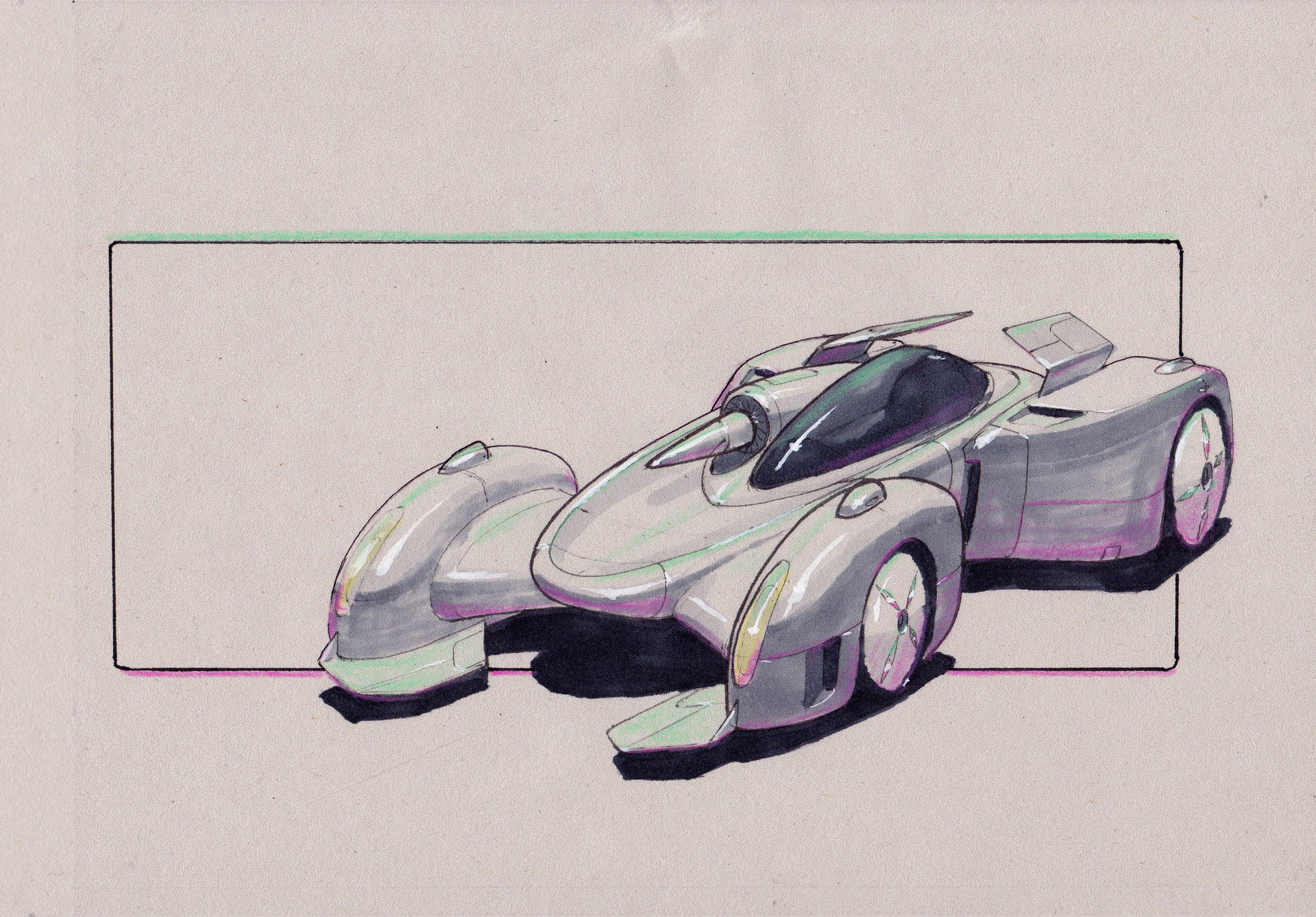 how to draw a jet car