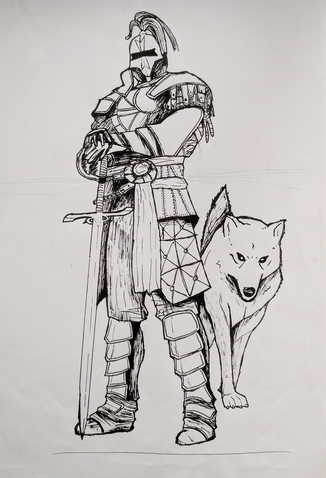 how to draw fantasy knight