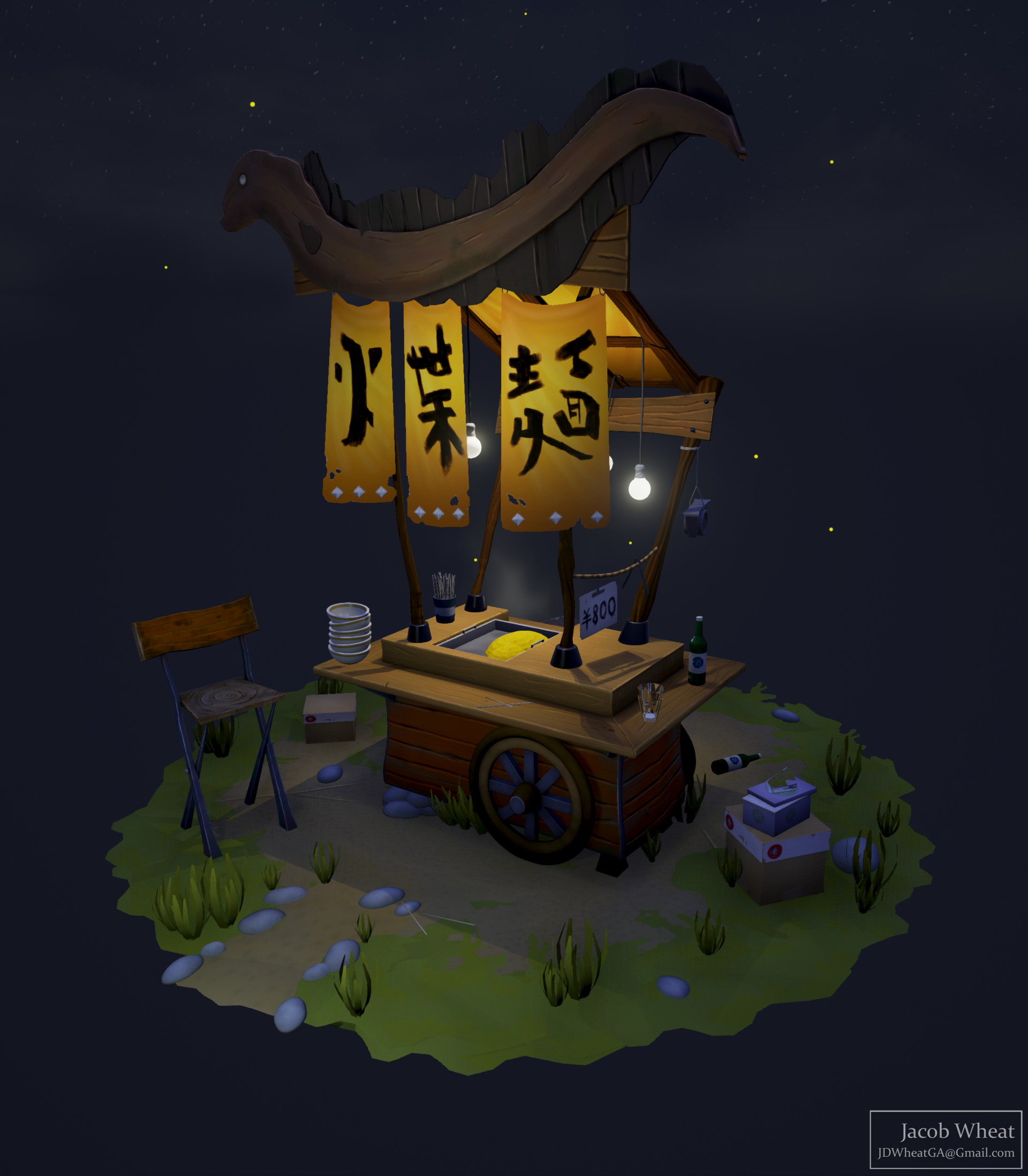 ArtStation - Eel's Noodle Stand