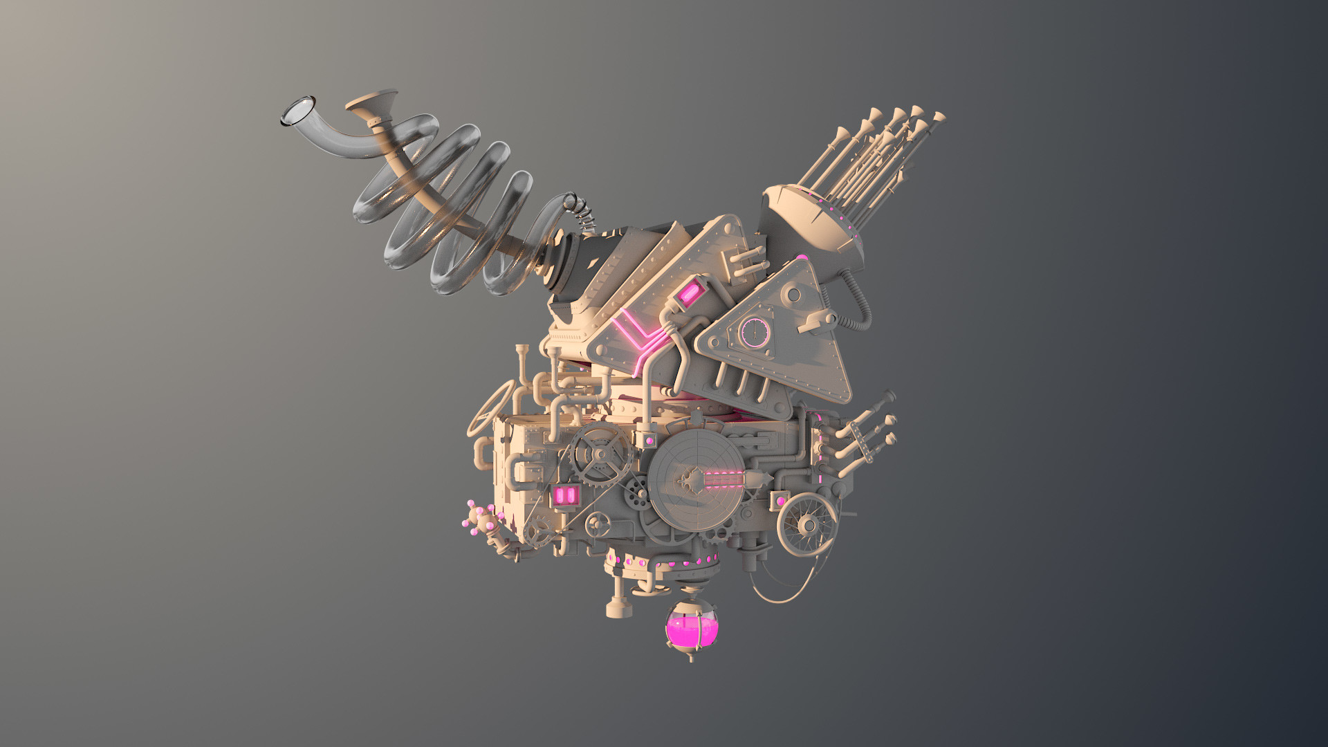 ArtStation - WIP : Steampunk Machine