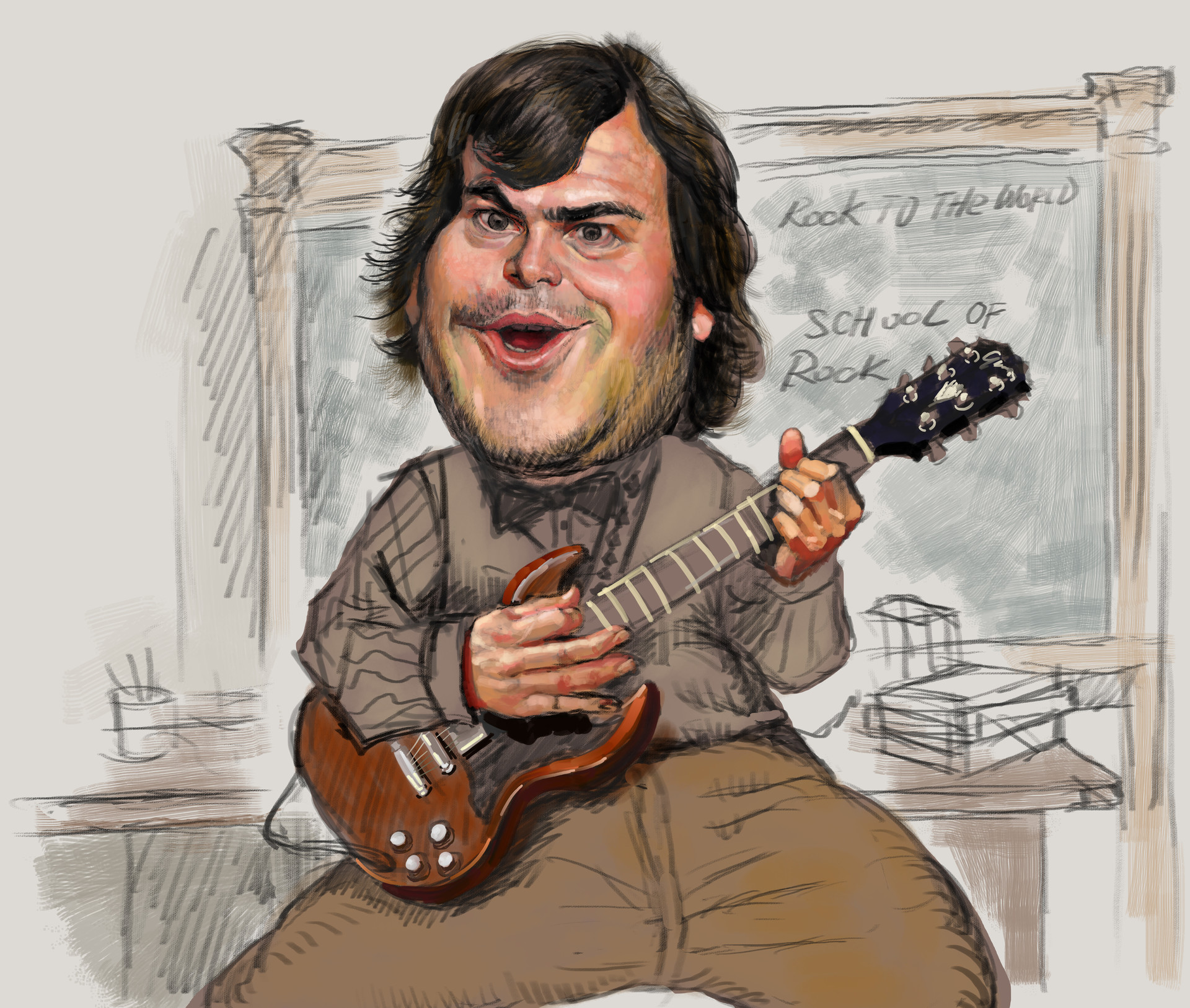 how to draw school of rock