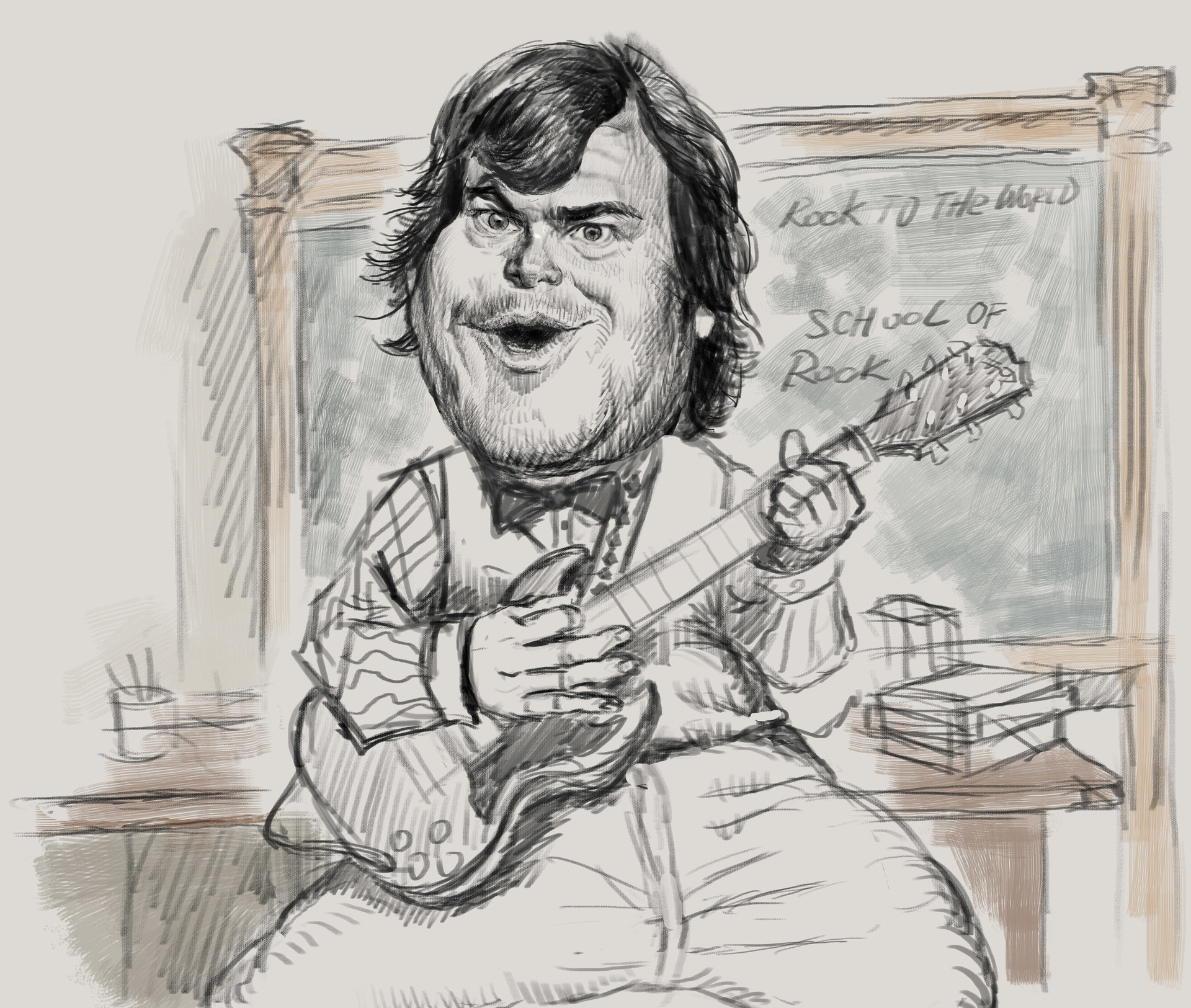 how to draw school of rock