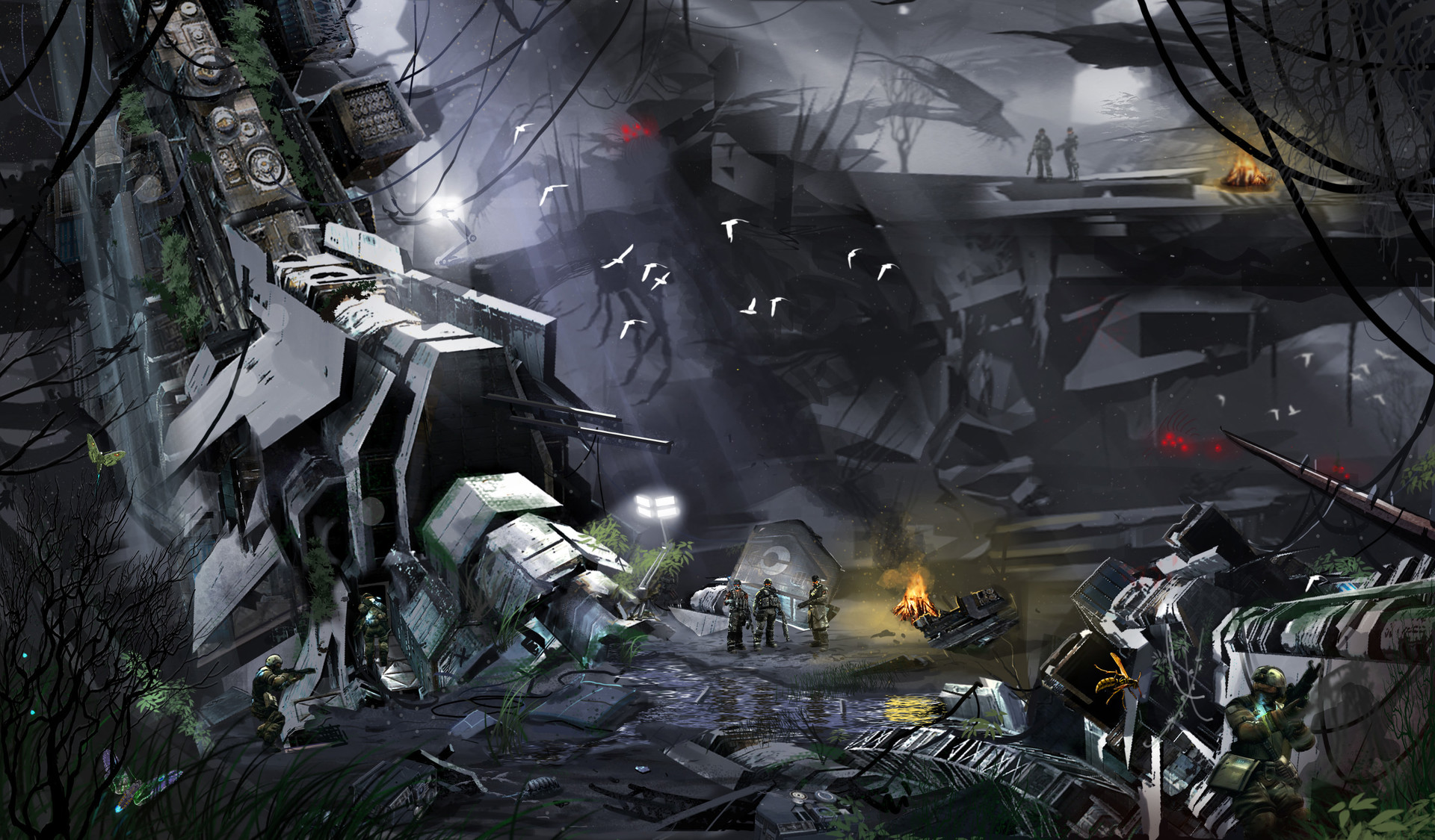 ArtStation - crashed cruiser