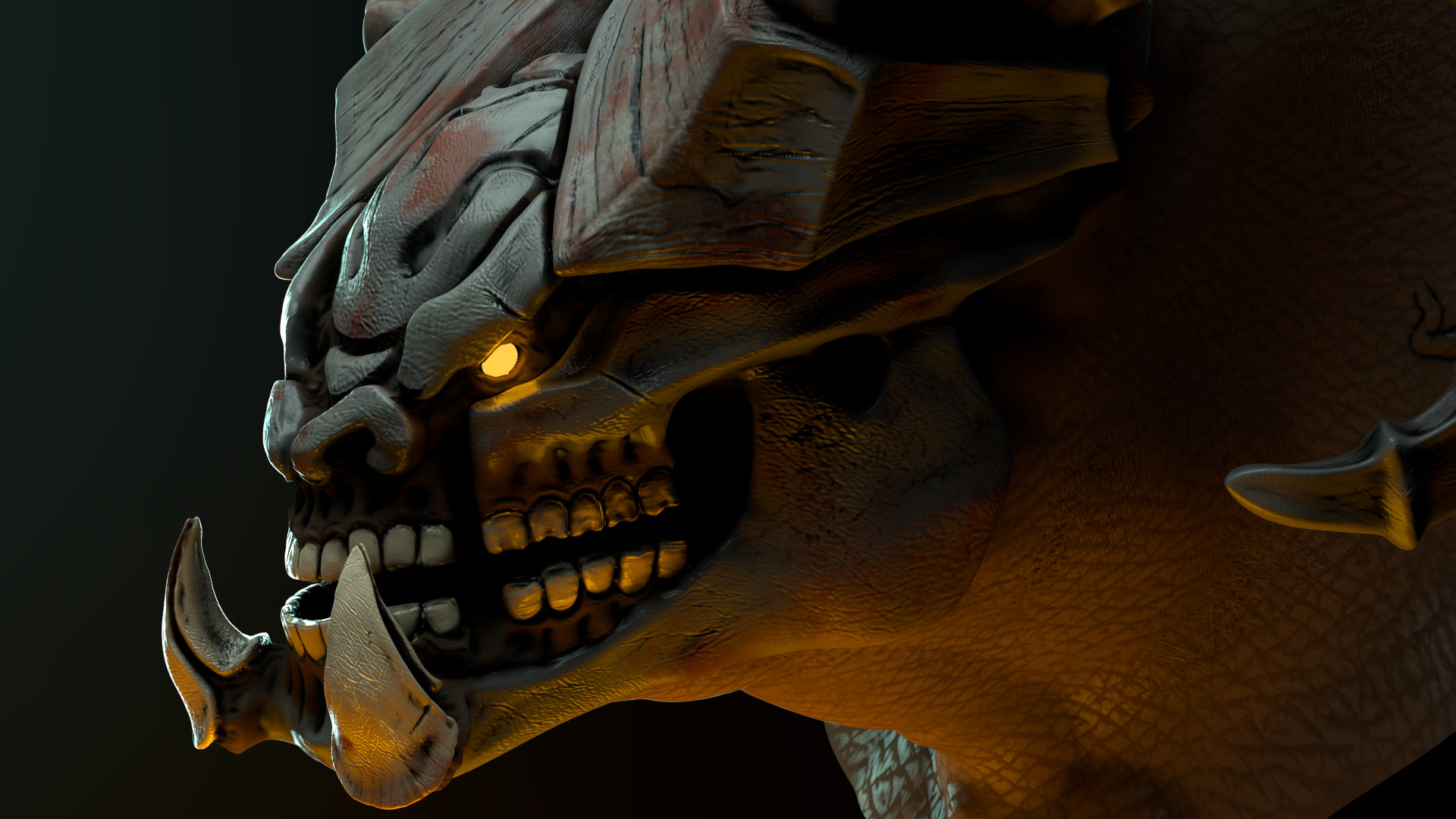 Ricardo Alanís - Taurus Demon Sculpting and Painting Practice