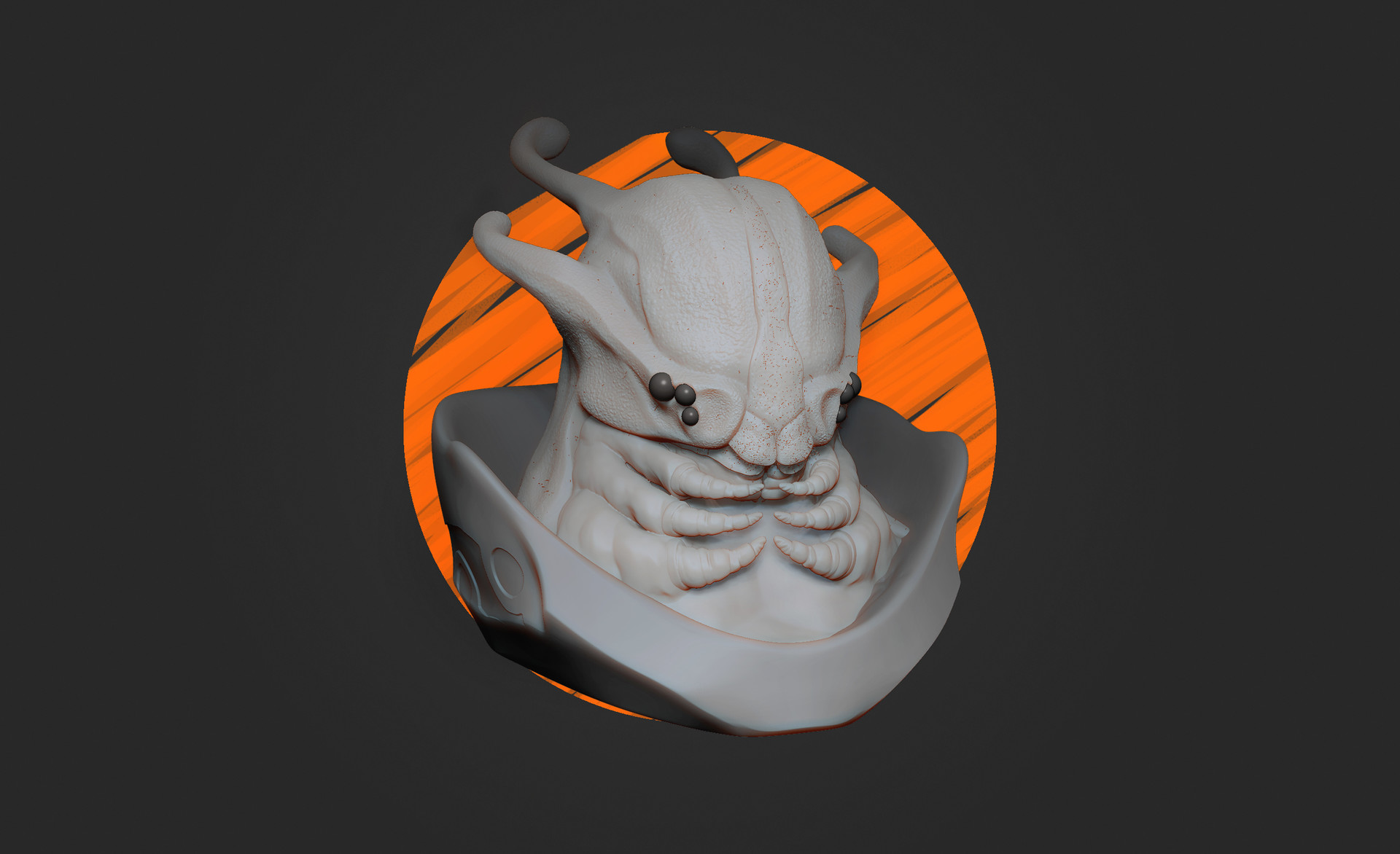 ArtStation - Humanoid Alien Caterpillar Head