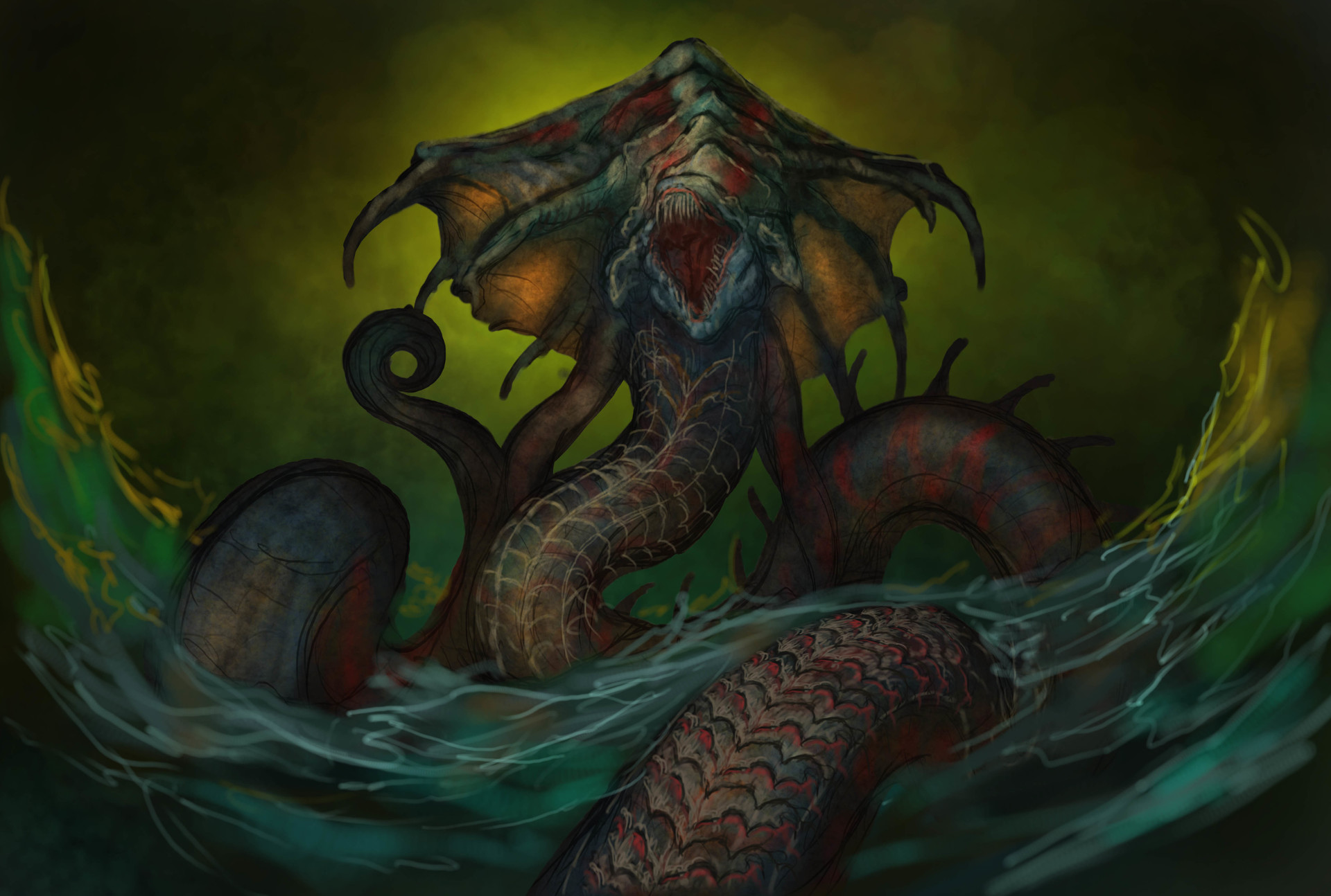 Edikt Art - Sea snakes. Морской змей.
