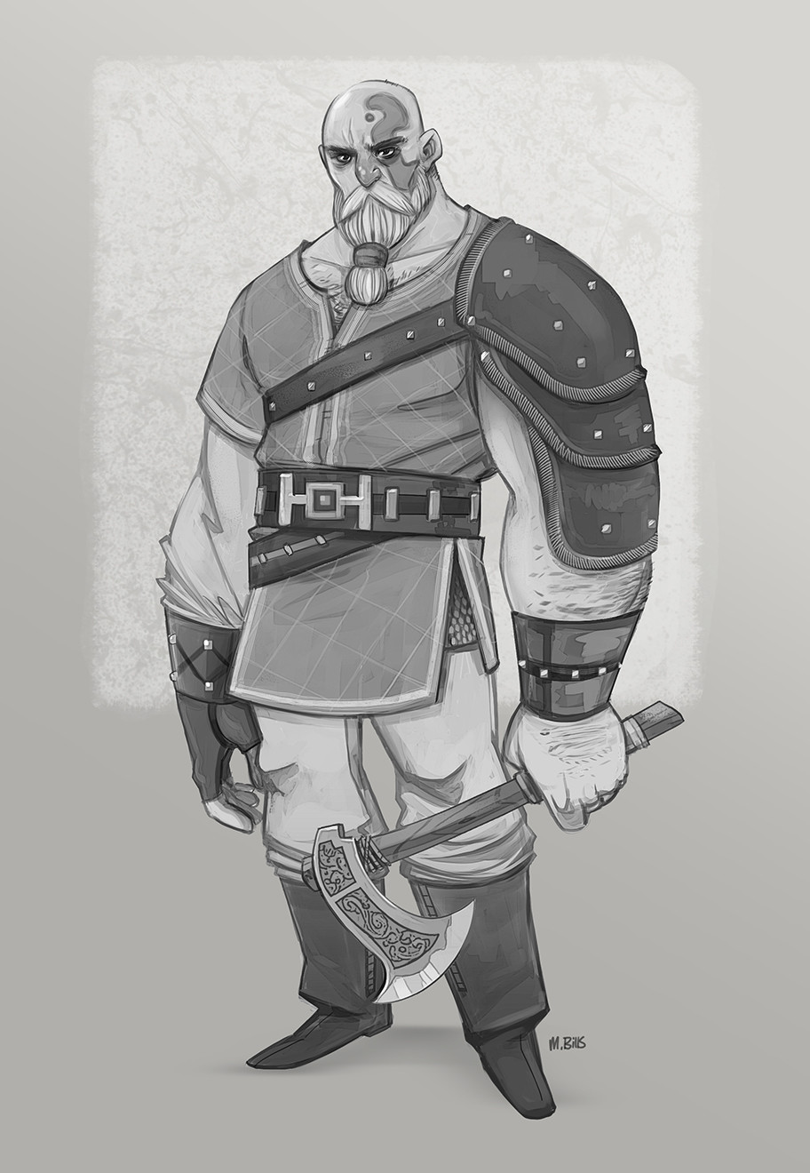 viking man drawing