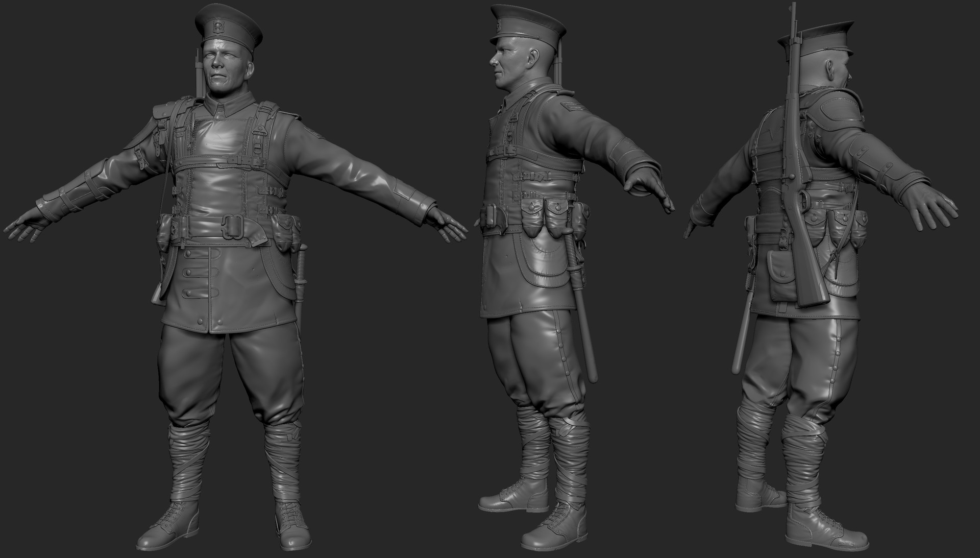 3D Character Artis Digital Sculptor - Tudor Fat - Diesel-Punk Police ...