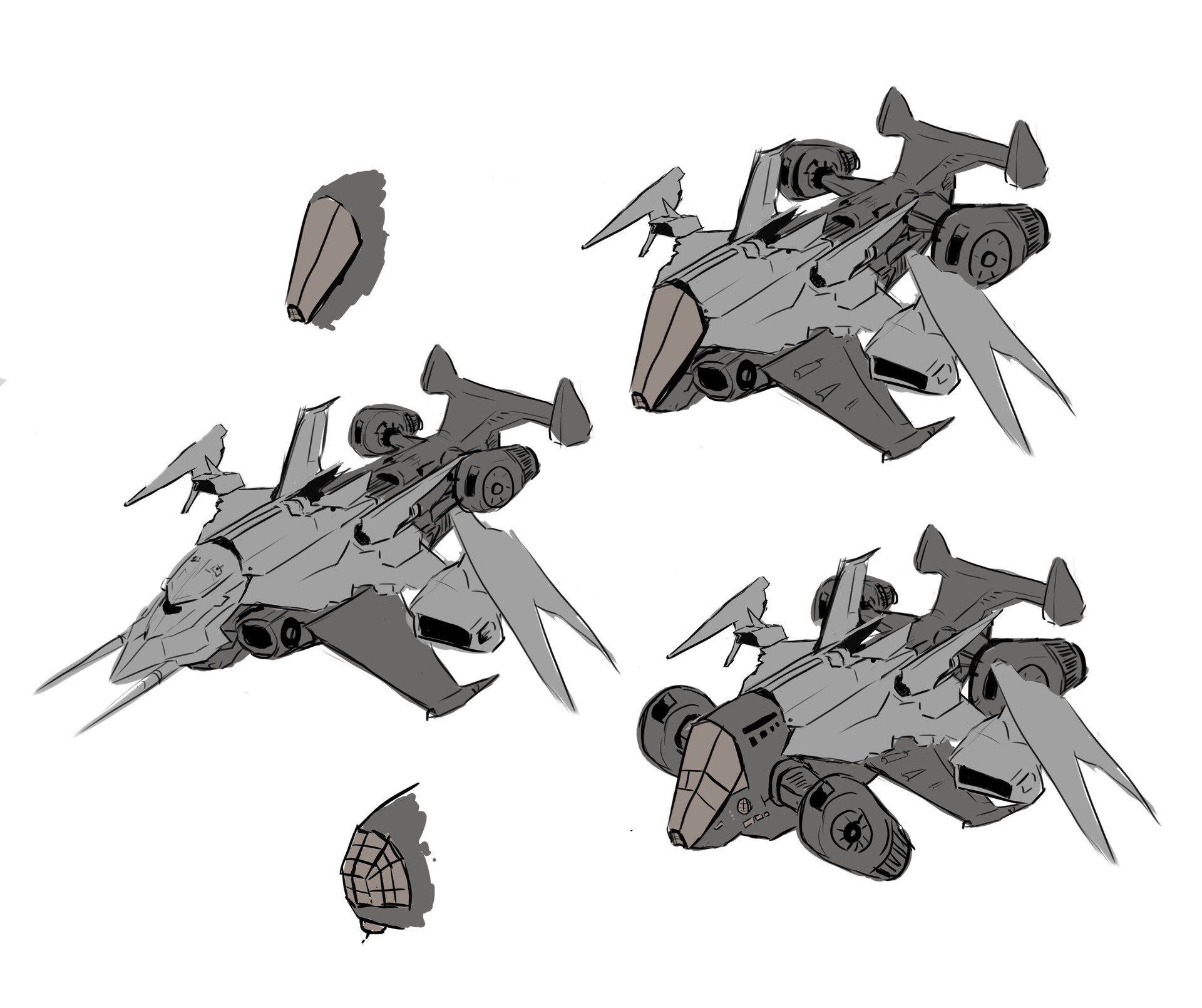 ArtStation - spaceship shape for short film