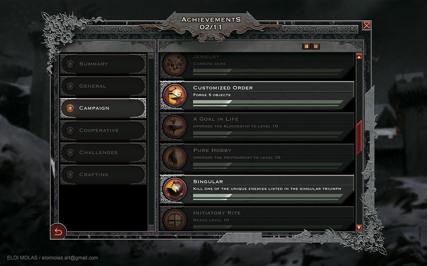 ArtStation - UI - ACHIEVEMENTS MENU