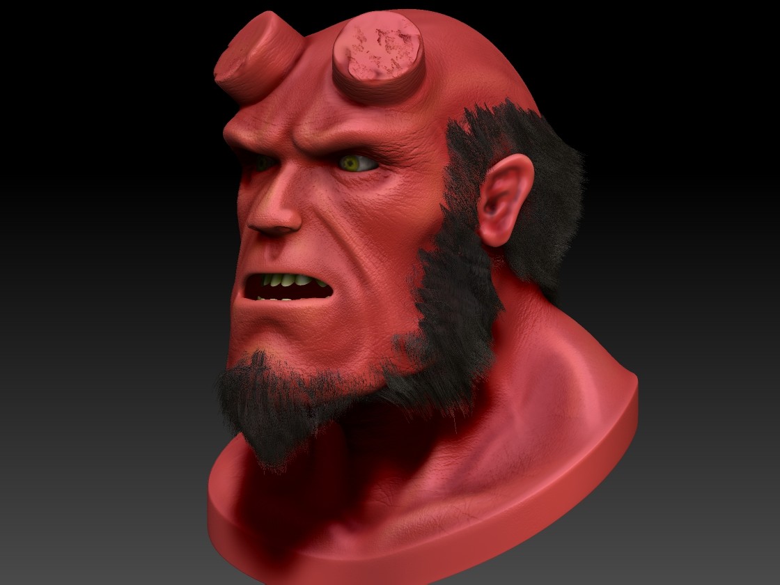 hellboy head bust