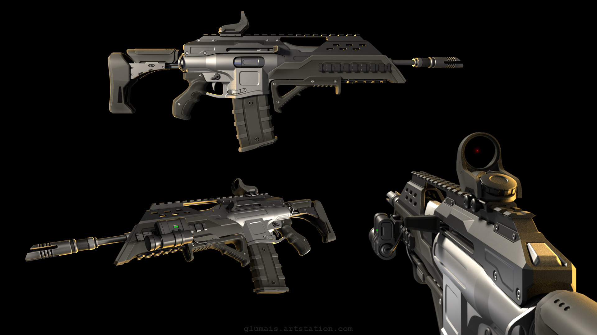 ArtStation - Assault Rifle Mk4 HD