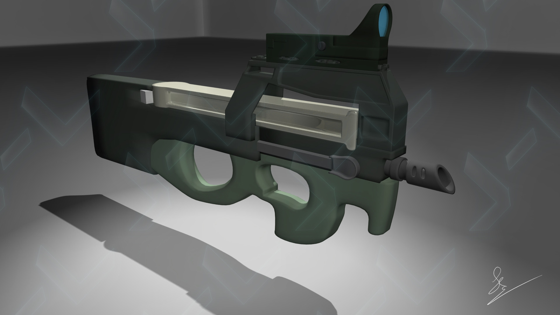 ArtStation - P-90 Modeling