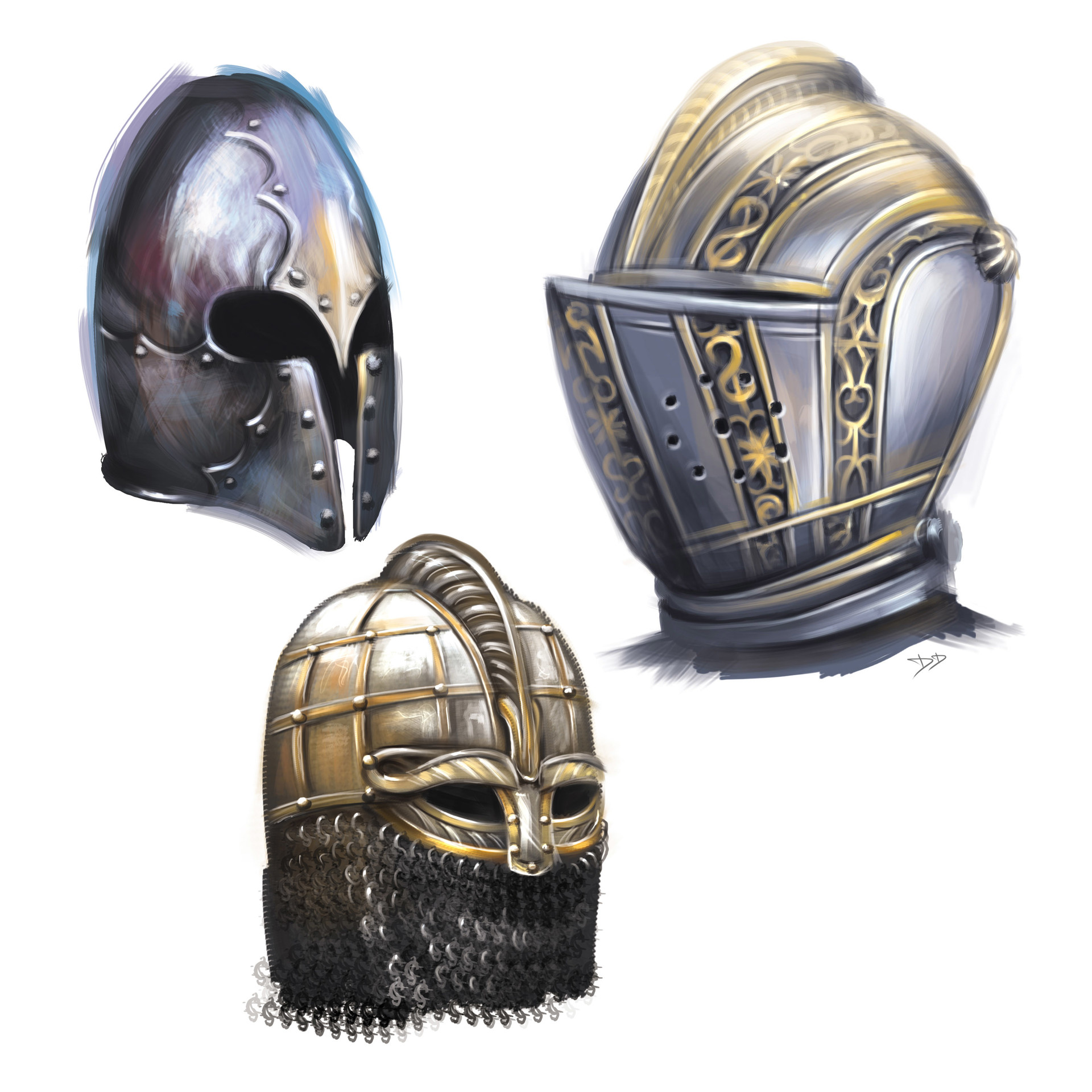 ArtStation - Helmet armor studies