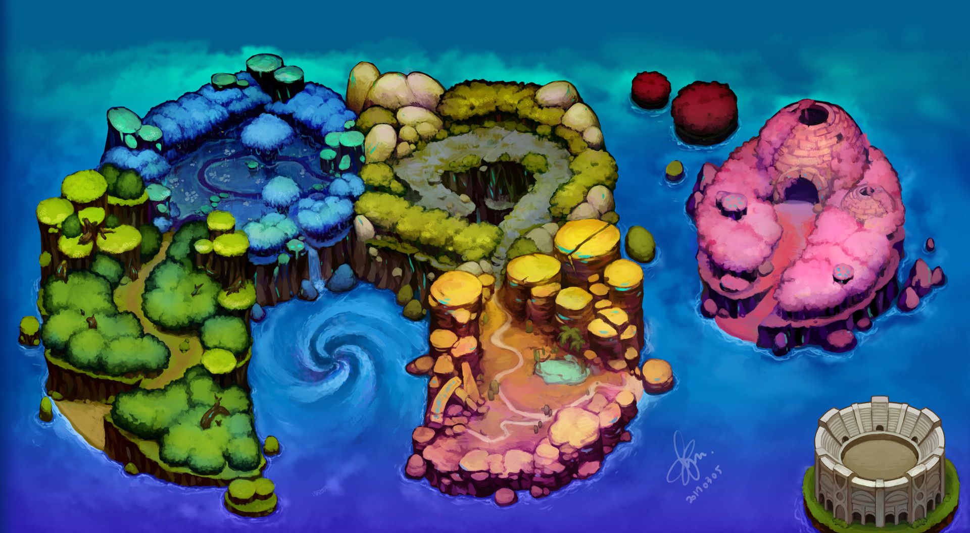 ArtStation - world map