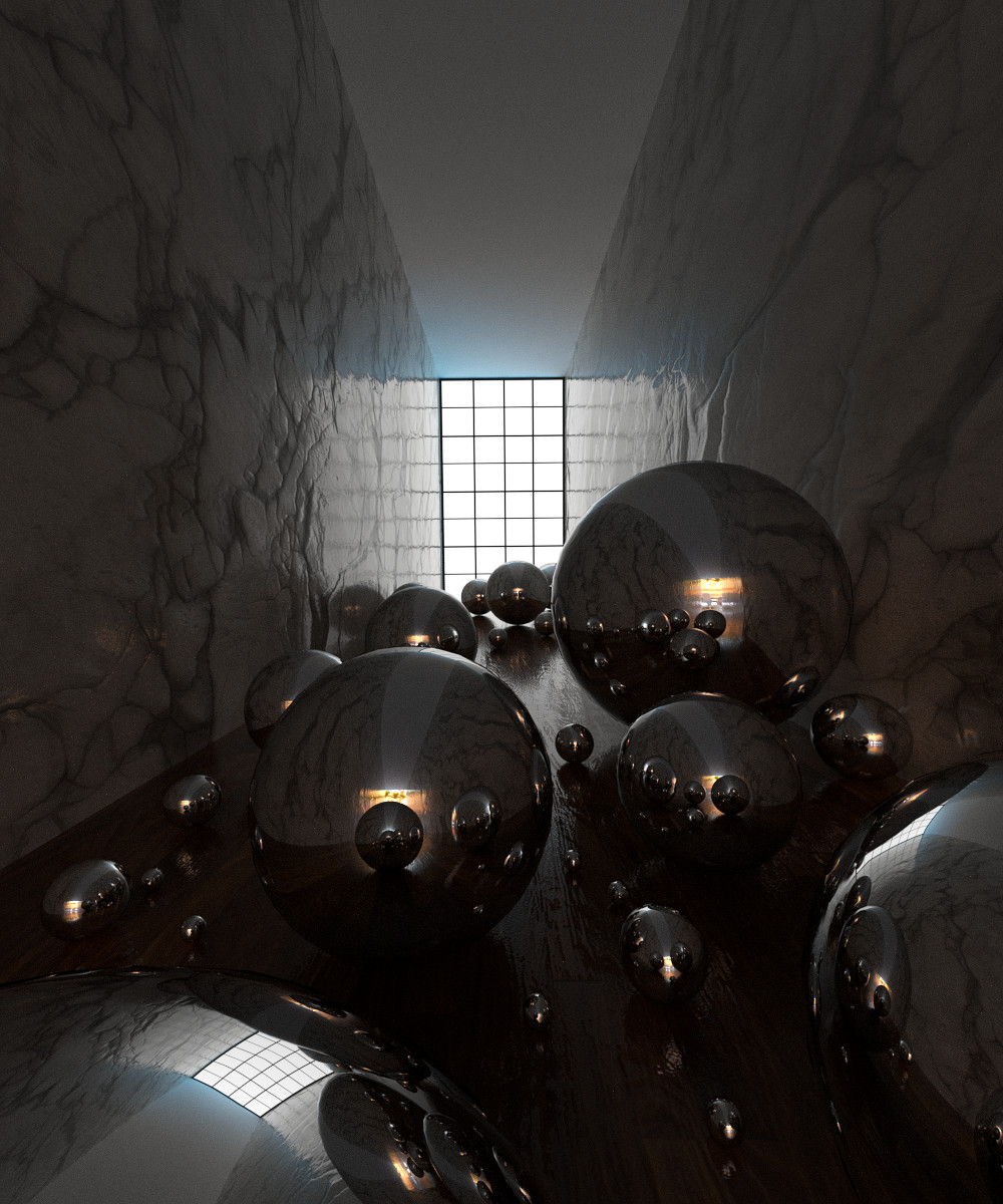 ArtStation - Inconveniently placed balls in an inconveniently narrow room