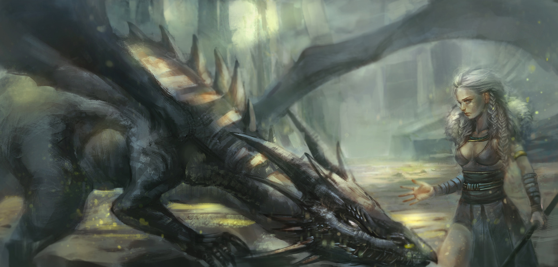 ArtStation - dragon&woman_study