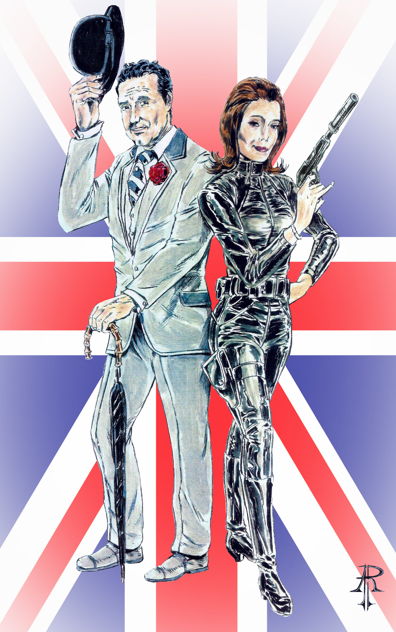 ArtStation - John Steed and Emma Peel from the TV show " The Avengers ...