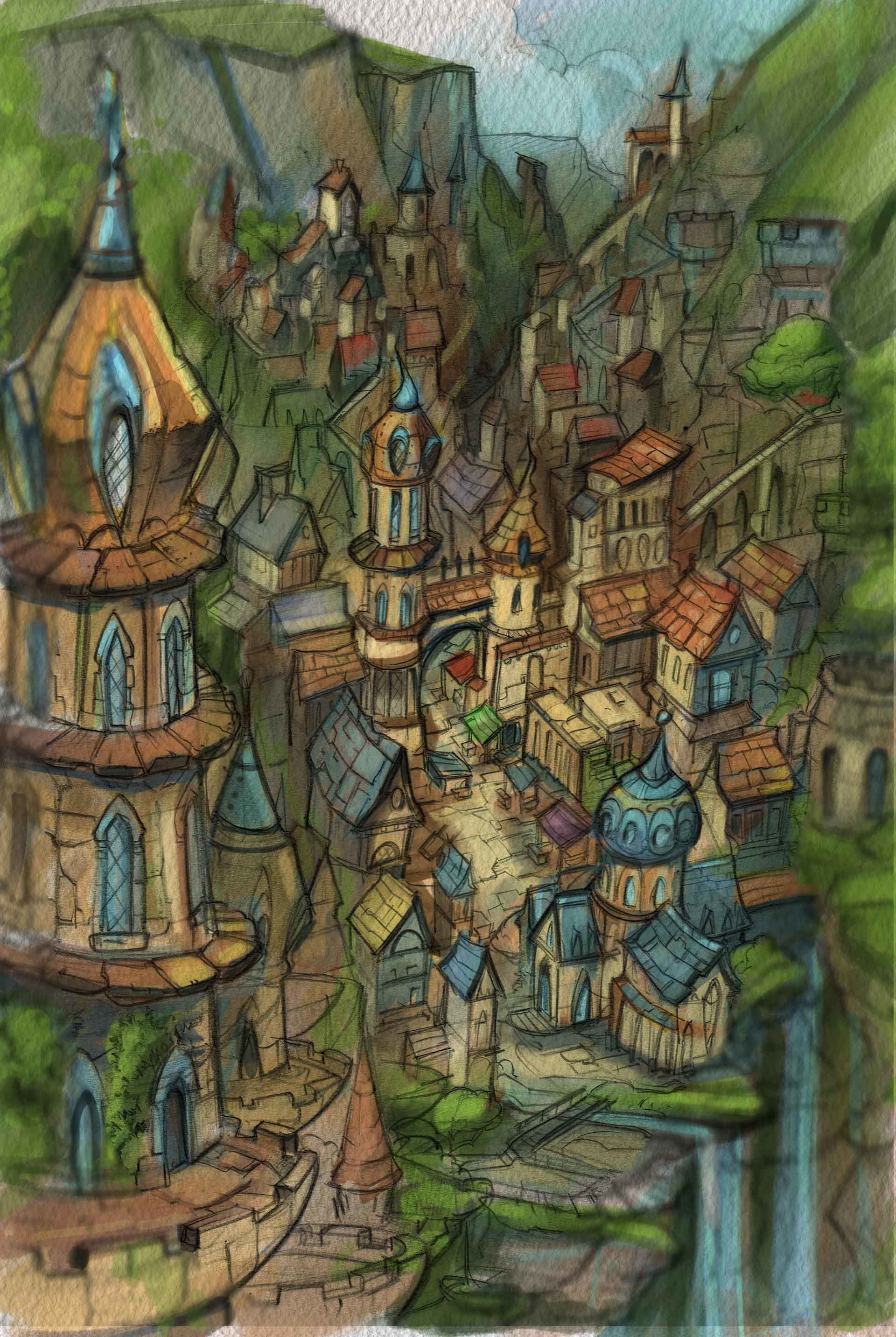 ArtStation - CITADEL painted background