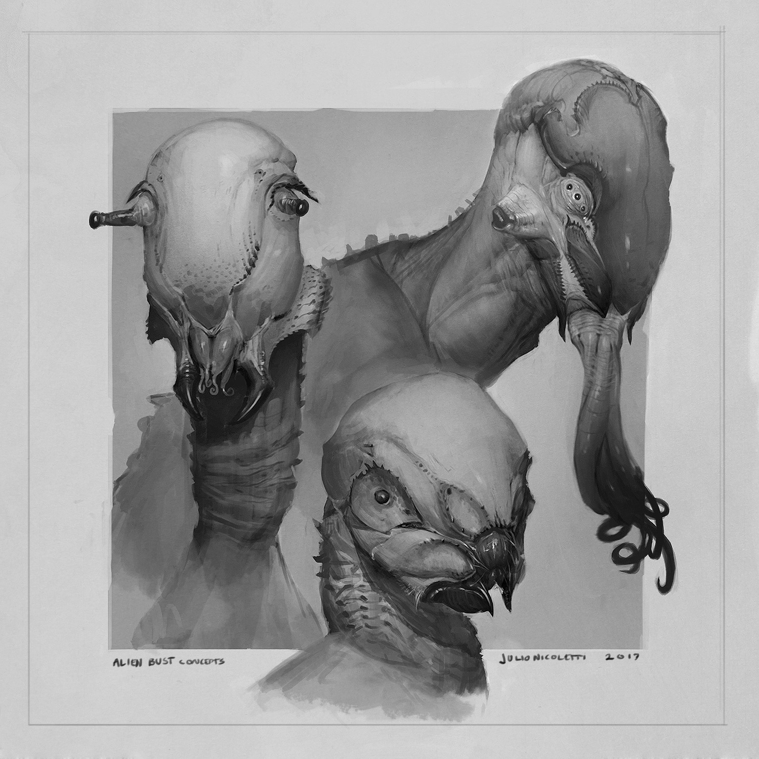 ArtStation - Alien Head Concepts