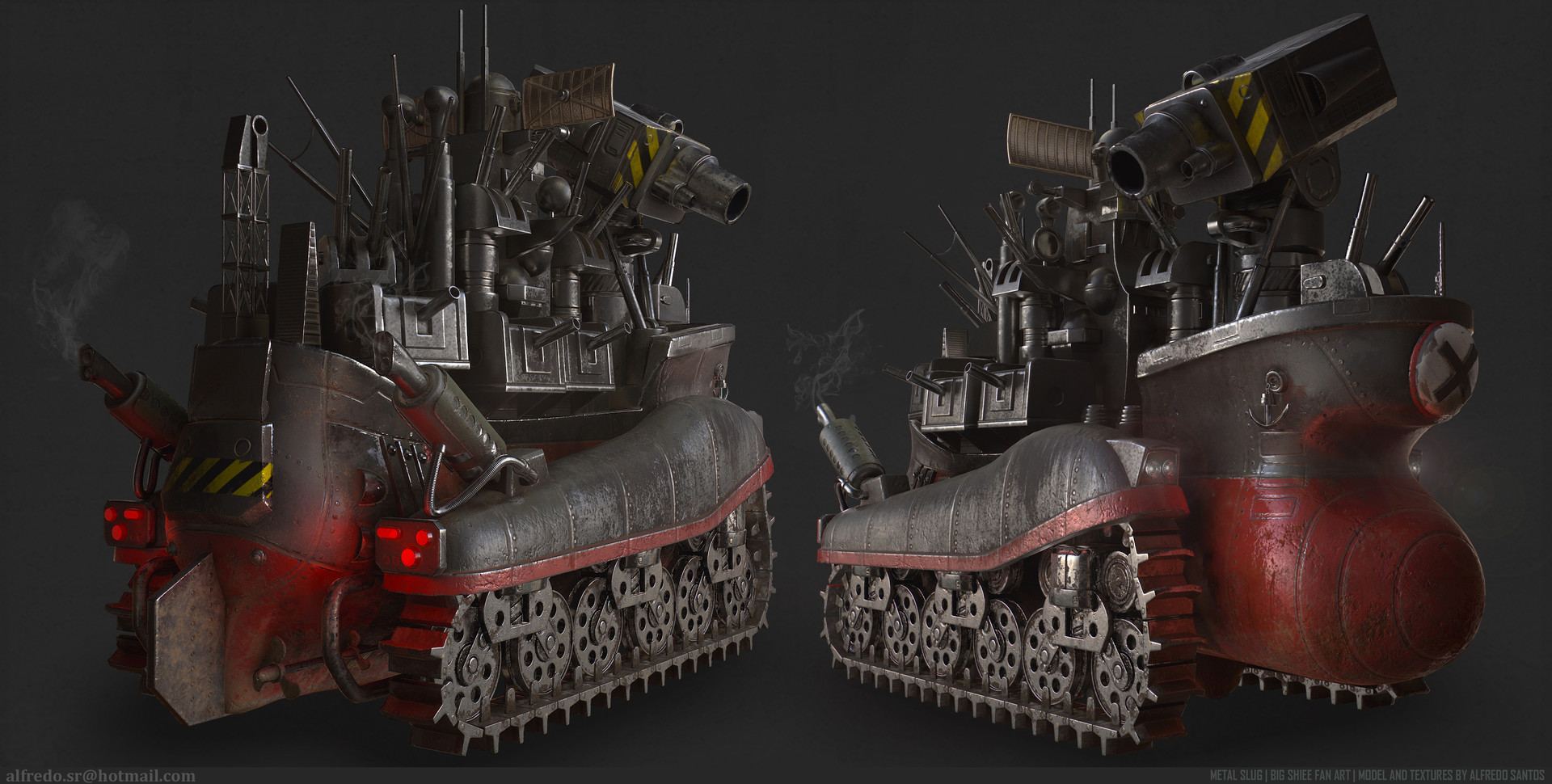 ArtStation - Big Shiee | Metal Slug Fan art - Realtime vehicle