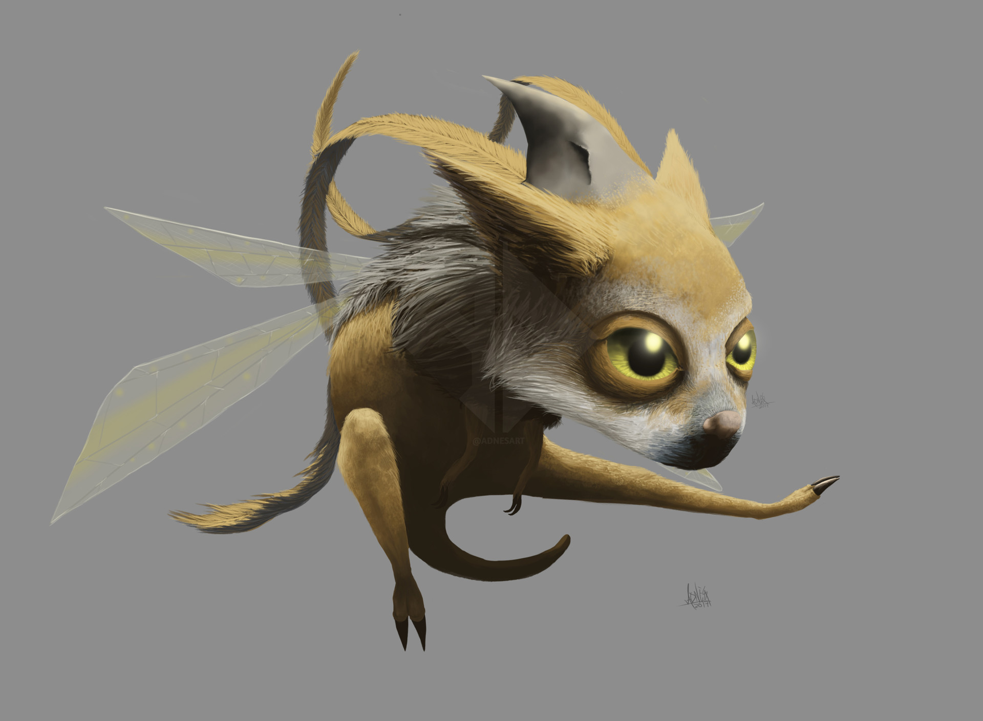 ArtStation - Flying wolf squirrel