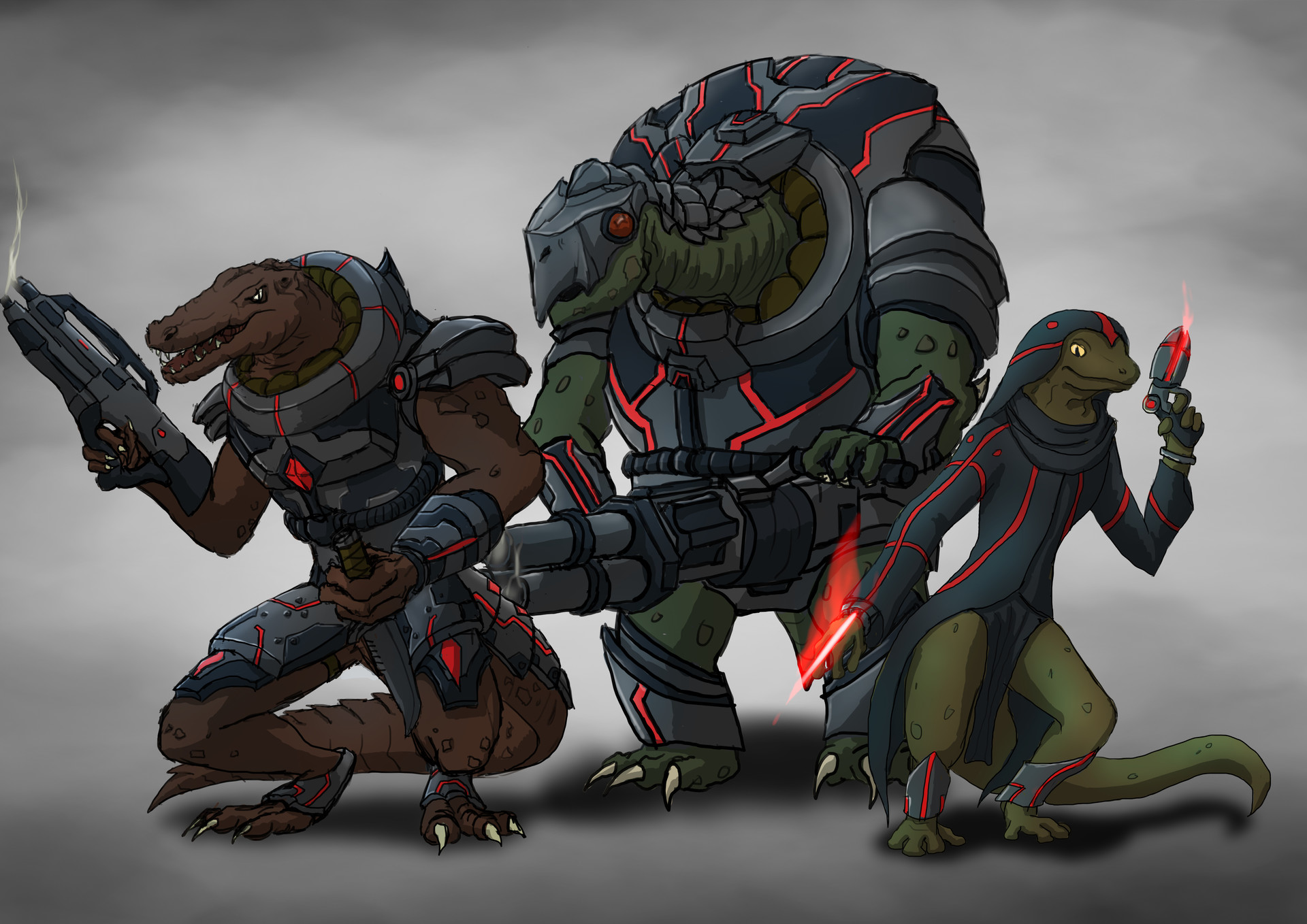 ArtStation - Reptilians squad