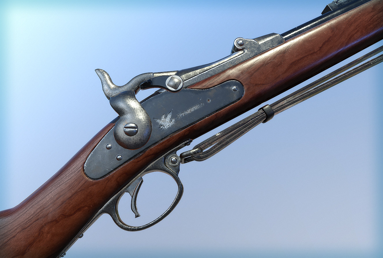 ArtStation - Springfield_Model_1890_Trapdoor Rifle
