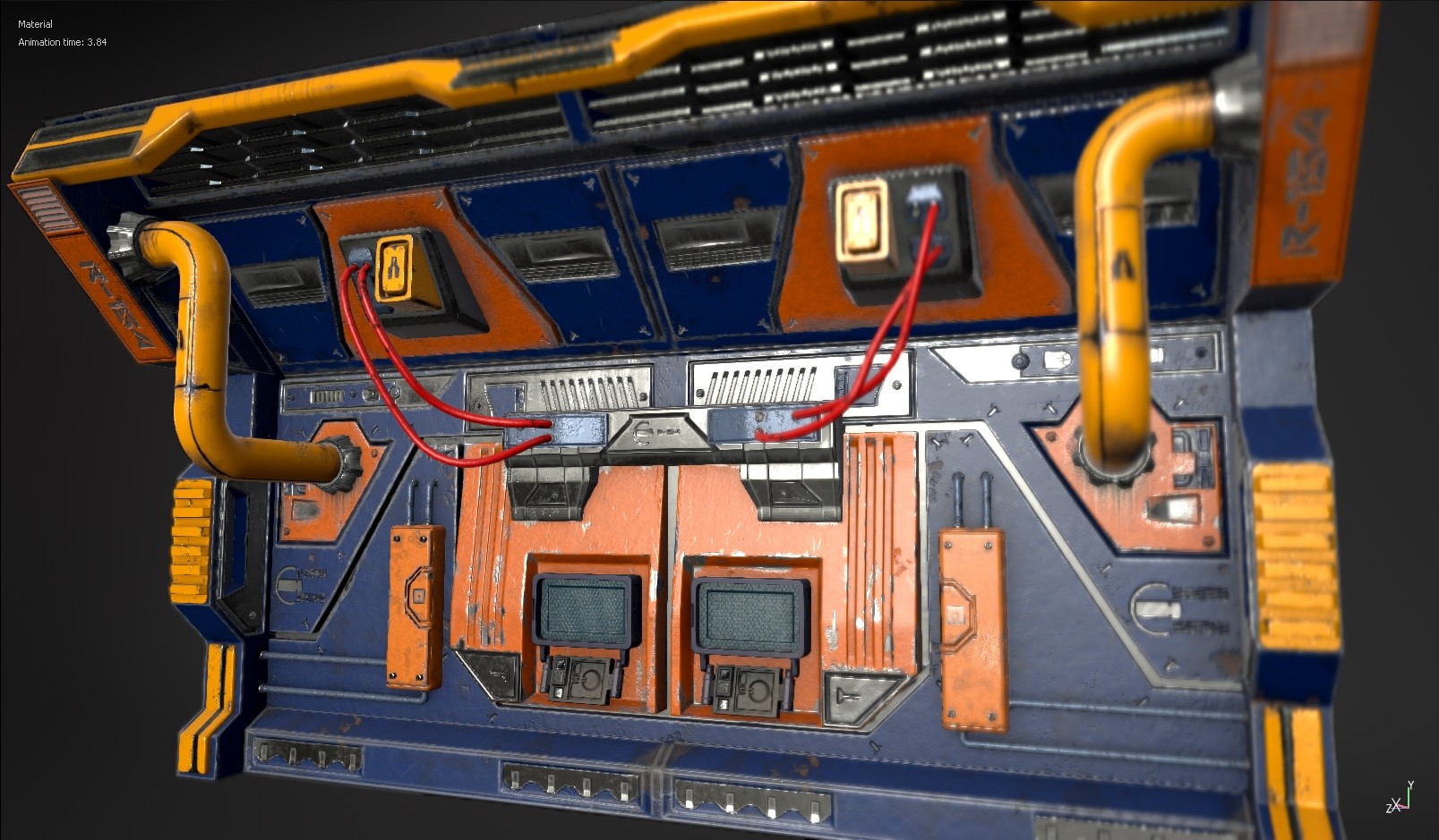 ArtStation - Game Modular Asset - Engineering Wall