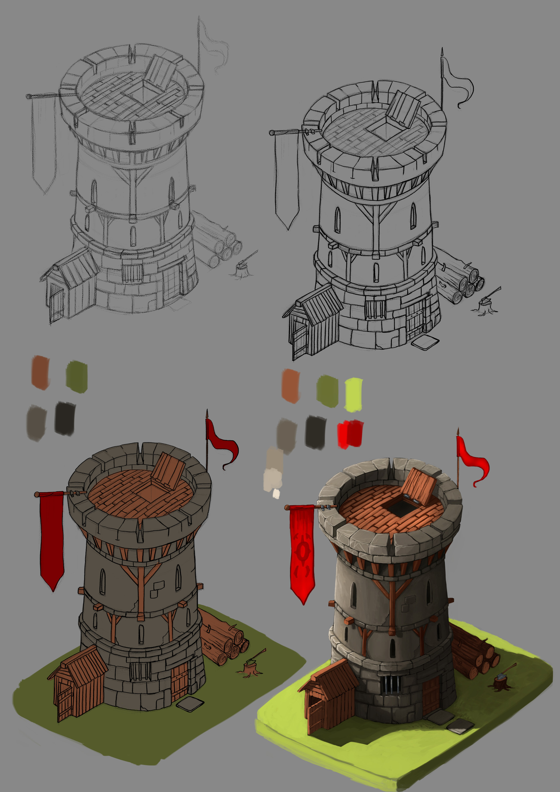 ArtStation - Isometric Tower