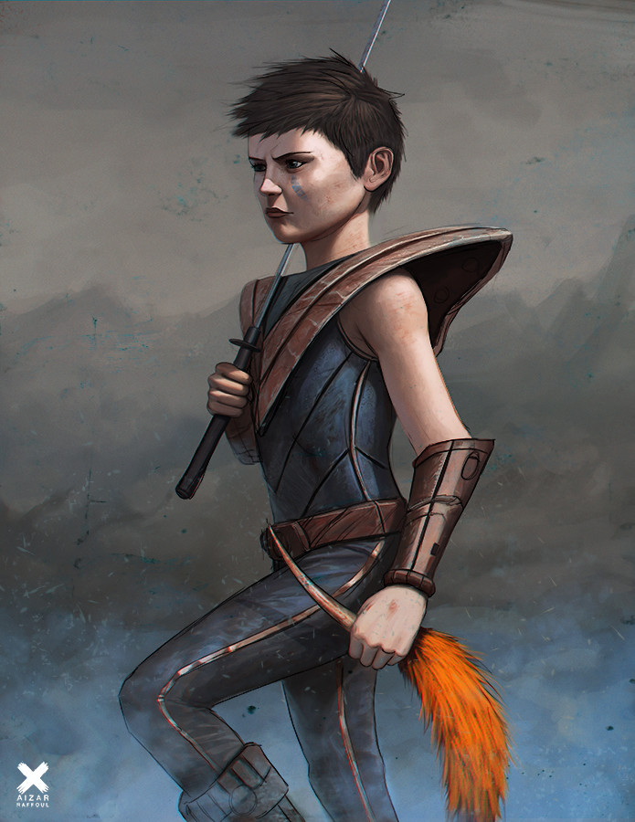 ArtStation - A cool kid with a sword