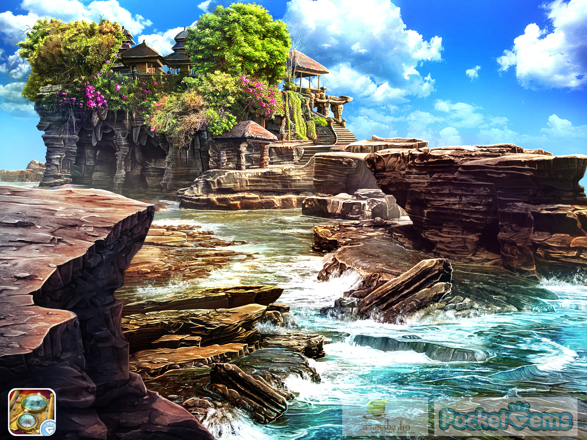 ArtStation - Tanah sea temple!