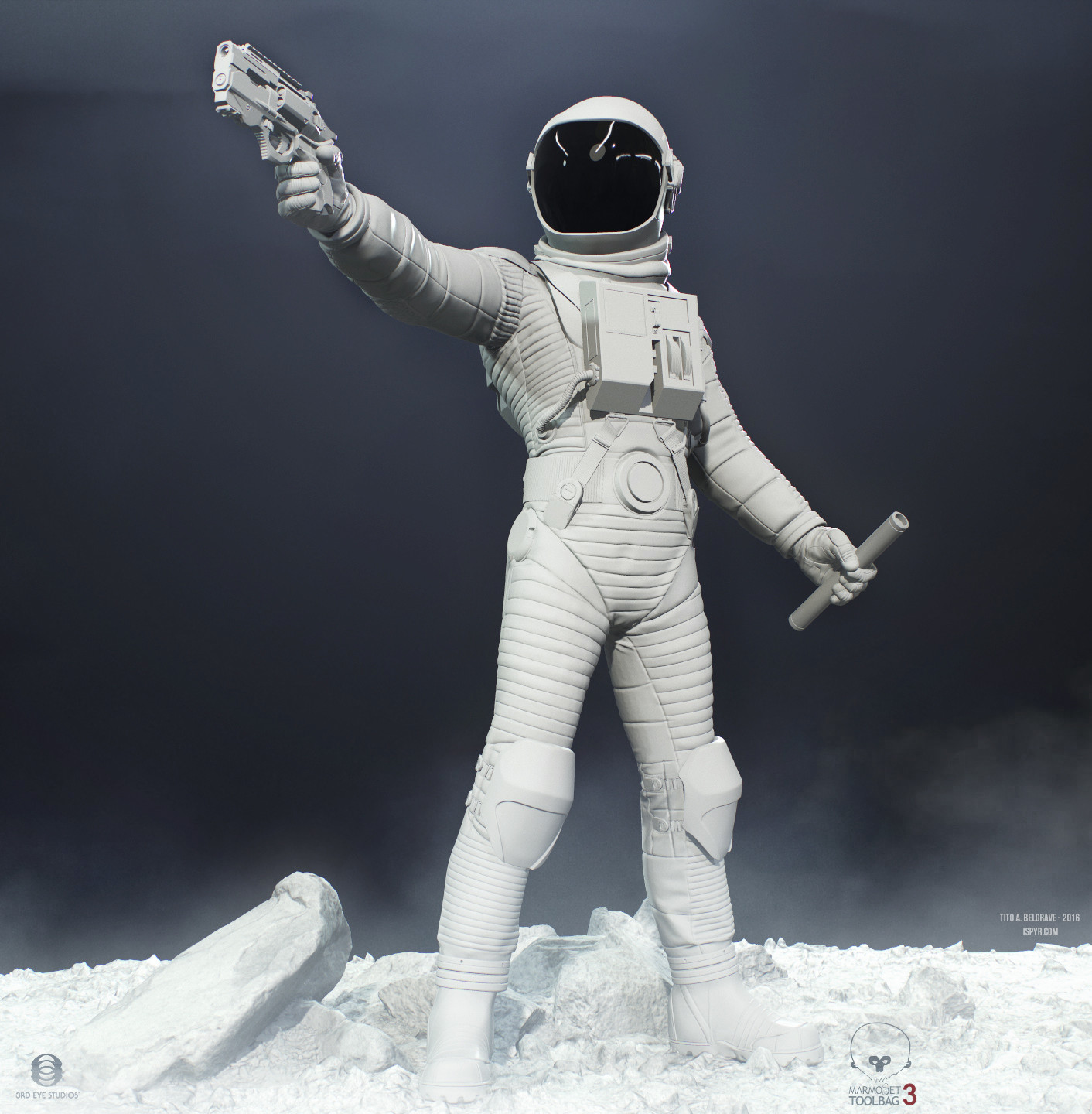 ArtStation - Astronaut Clay Render - Downward Spiral Prologue