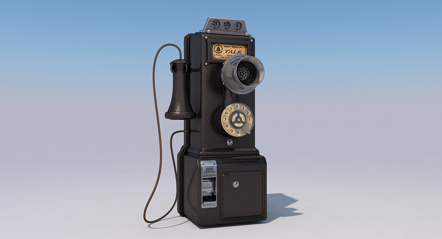 ArtStation - Retro Pay Telephone Gray 75A