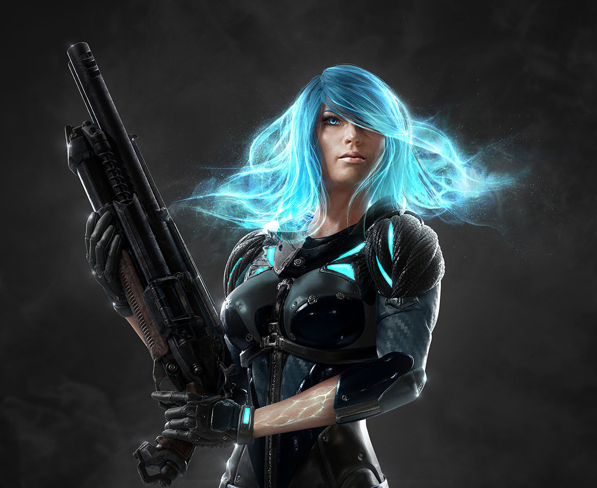 Petur Arnorsson - Quake Champions Key Art Nyx