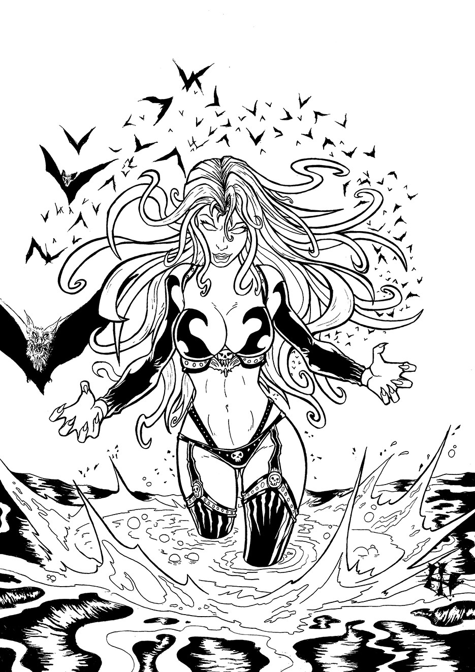 lady death coloring pages