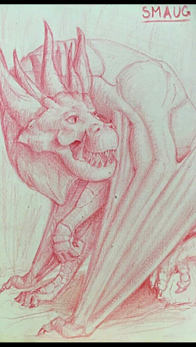 how to draw the dragon smaug