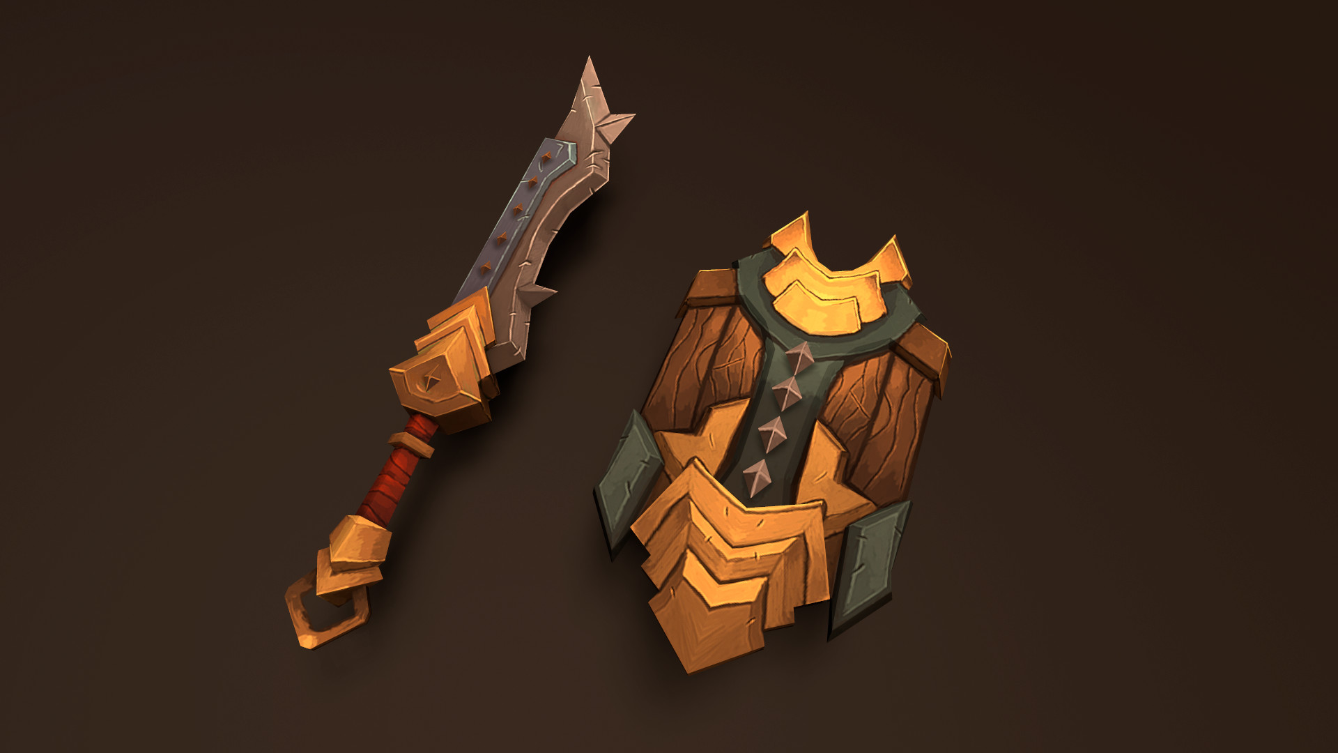 Skyler James - stylized sword and shield
