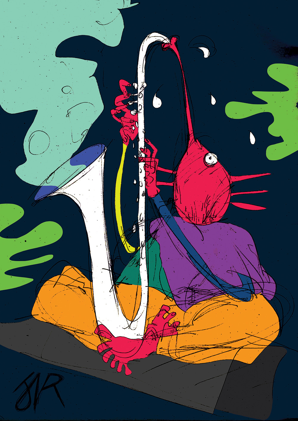 ArtStation - A street musician (Monster series) _ JNR