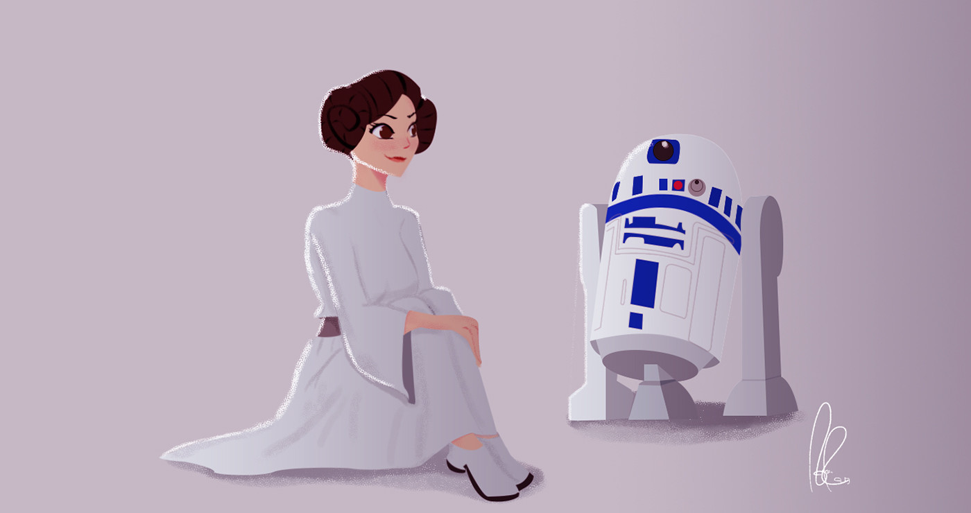 Leia and R2-D2 by Afonso Reis : r/ImaginaryJedi
