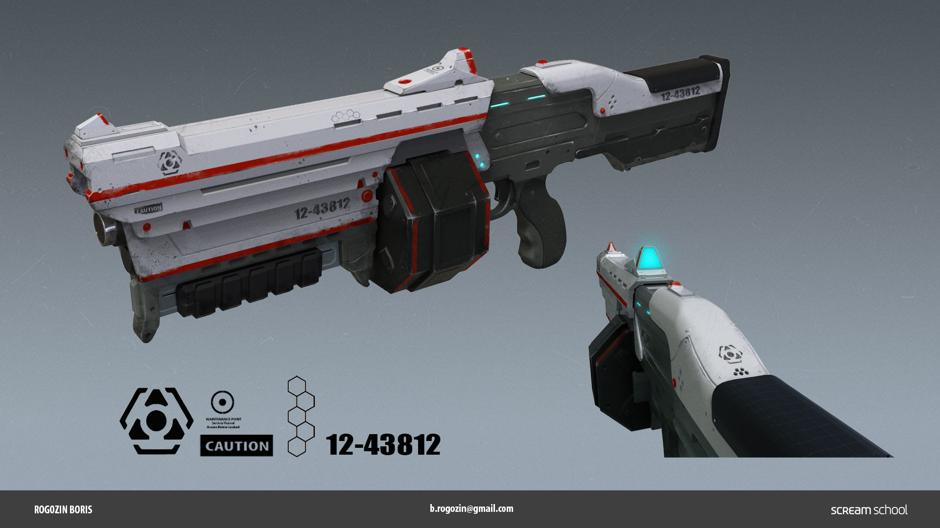 ArtStation - Semi automatic sci-fi shotgun
