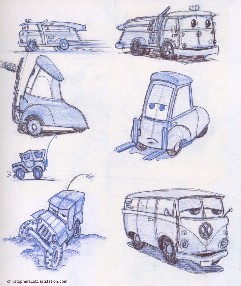 ArtStation - Cars sketch