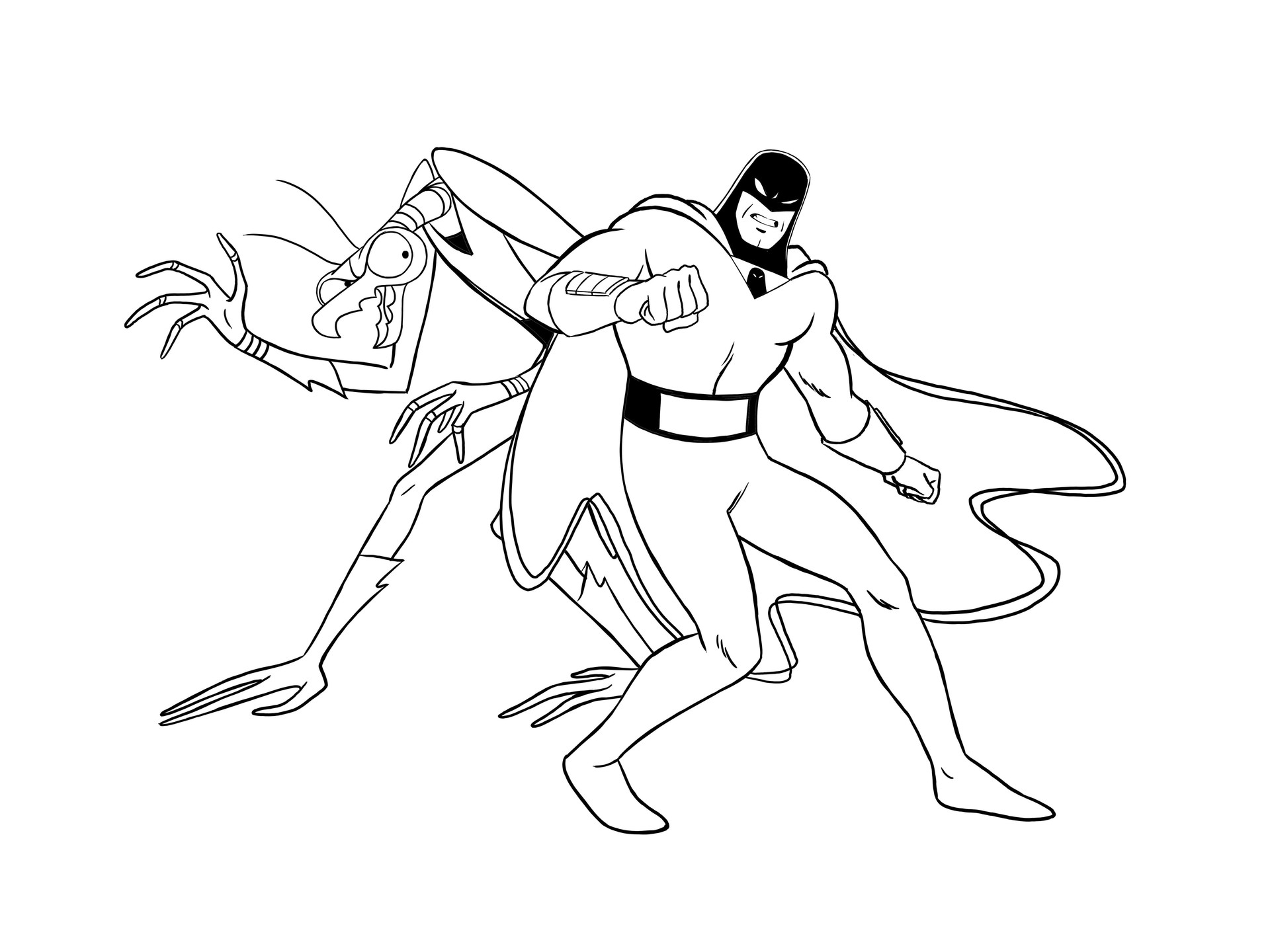 space ghost coloring book pages
