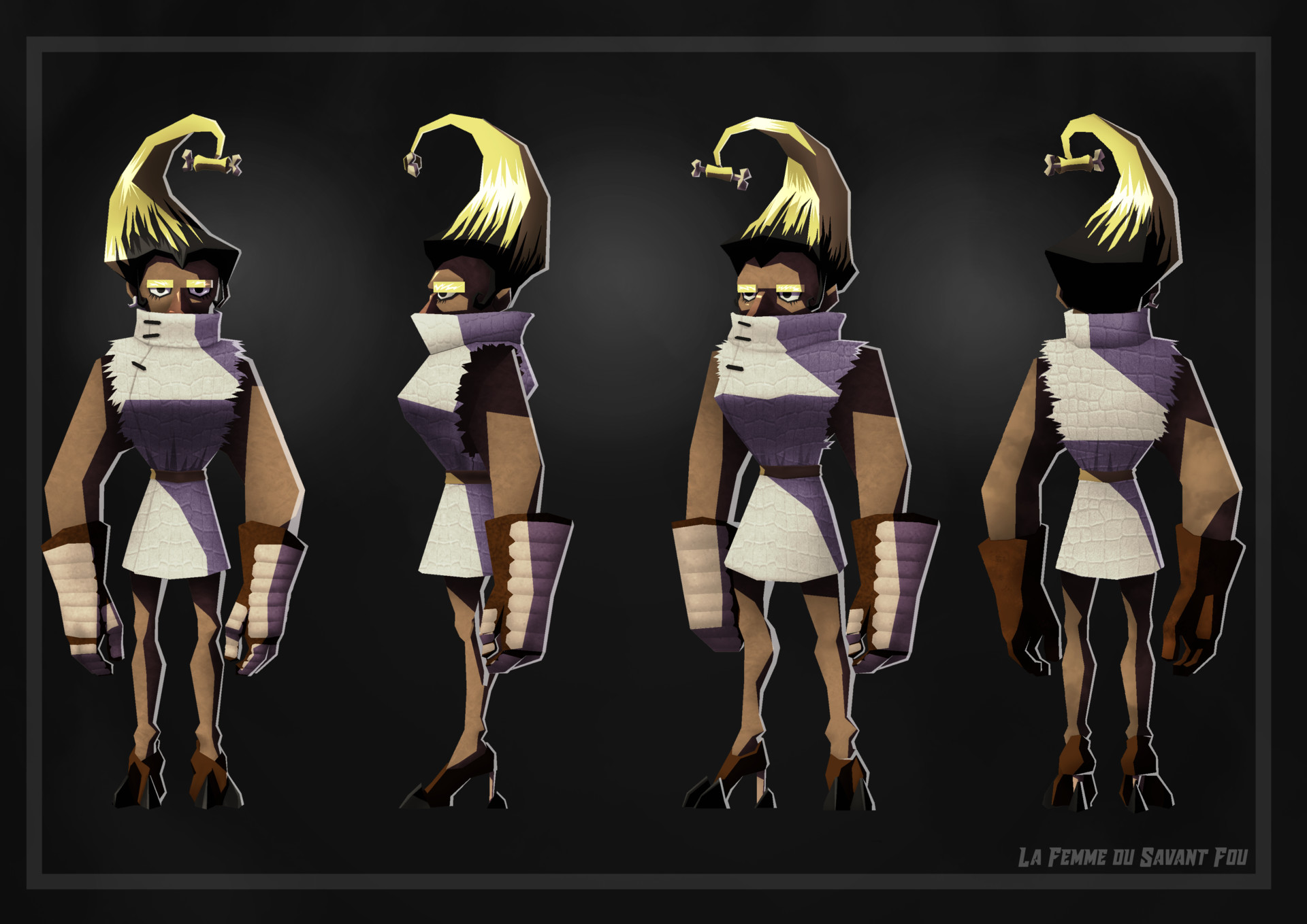 evil scientist woman cartoon