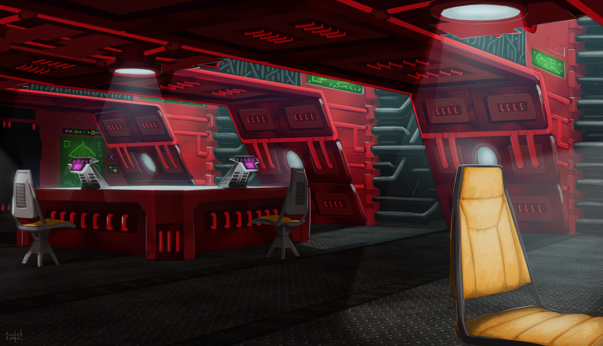 ArtStation - Sci Fi Room (System Shock)