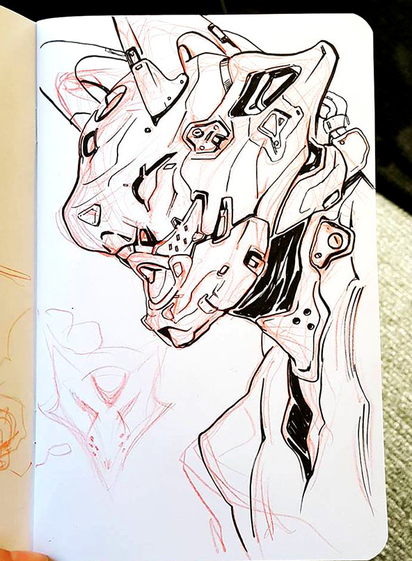 ArtStation - Fox Helmet - Inktober 2016