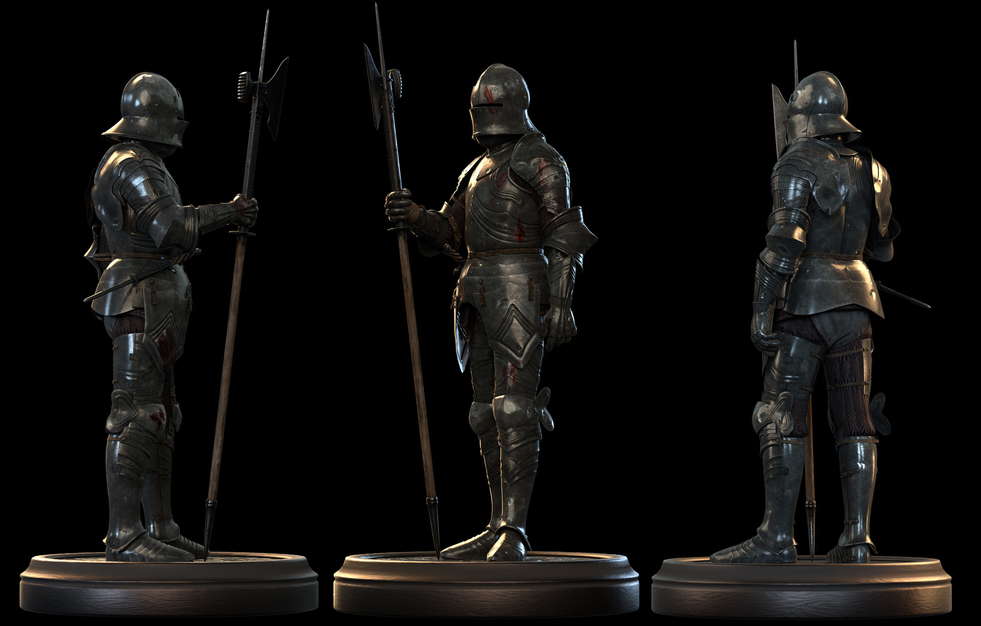 ArtStation - Mercenary veteran halberdier