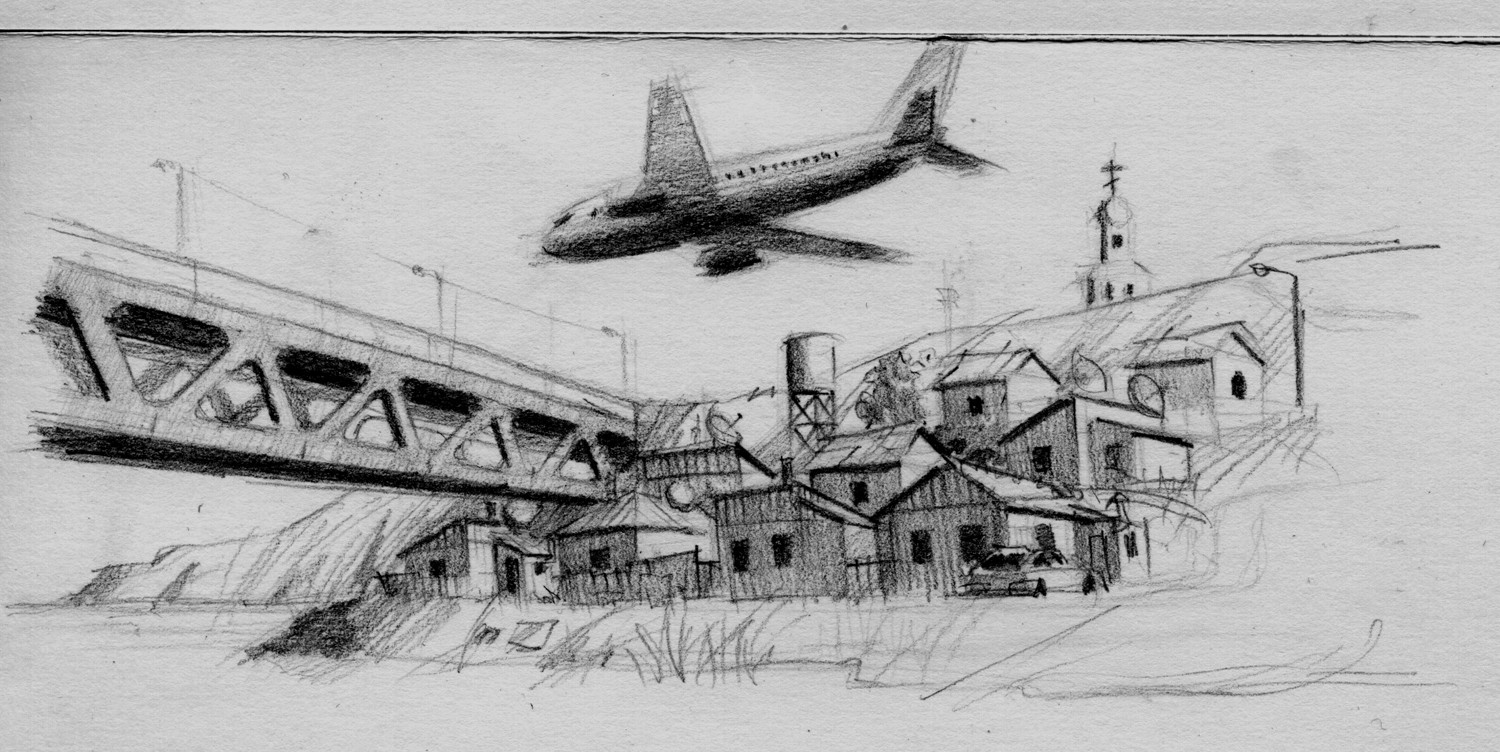 ArtStation - Slum sketch