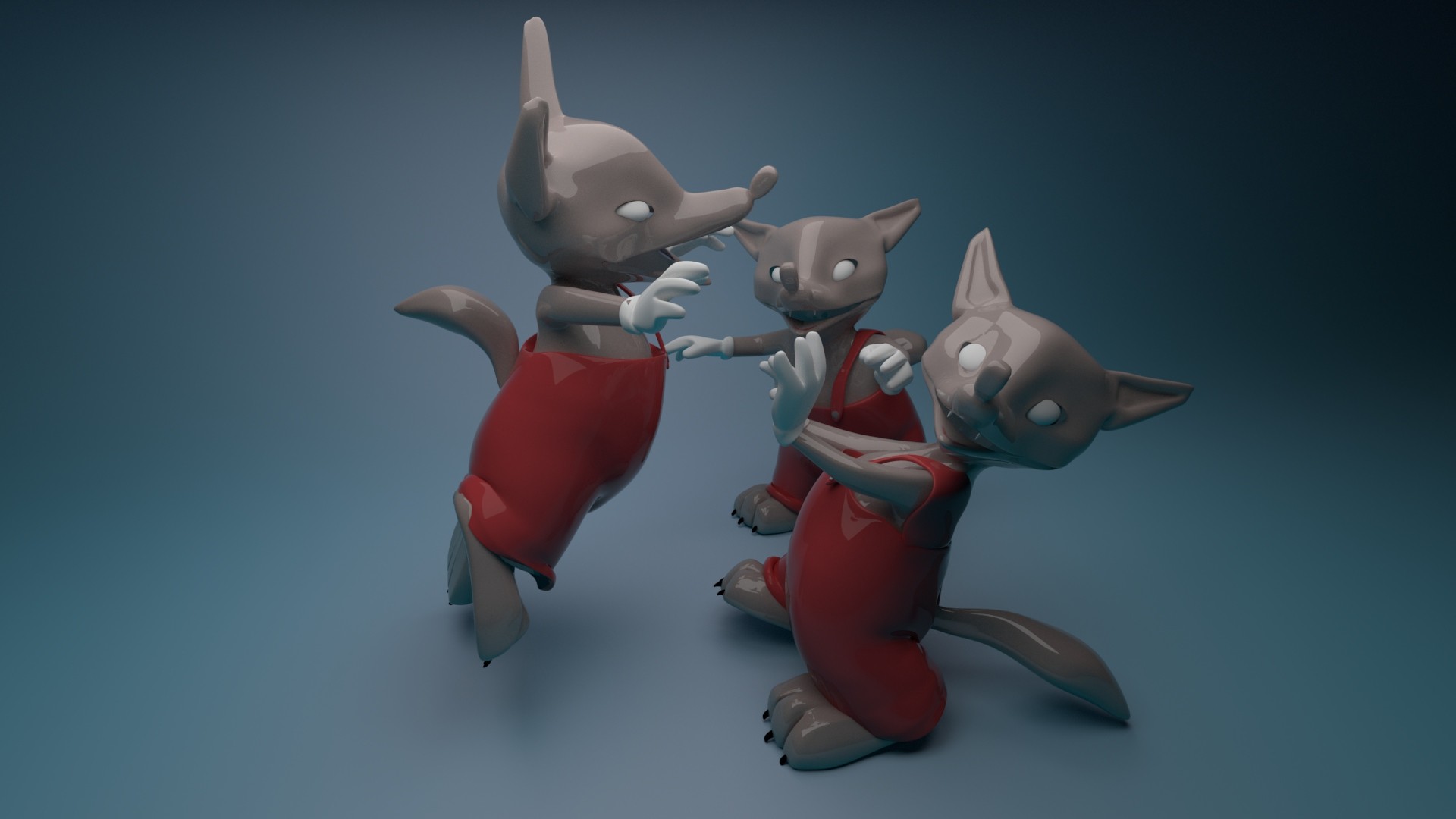 ArtStation - Three little wolves