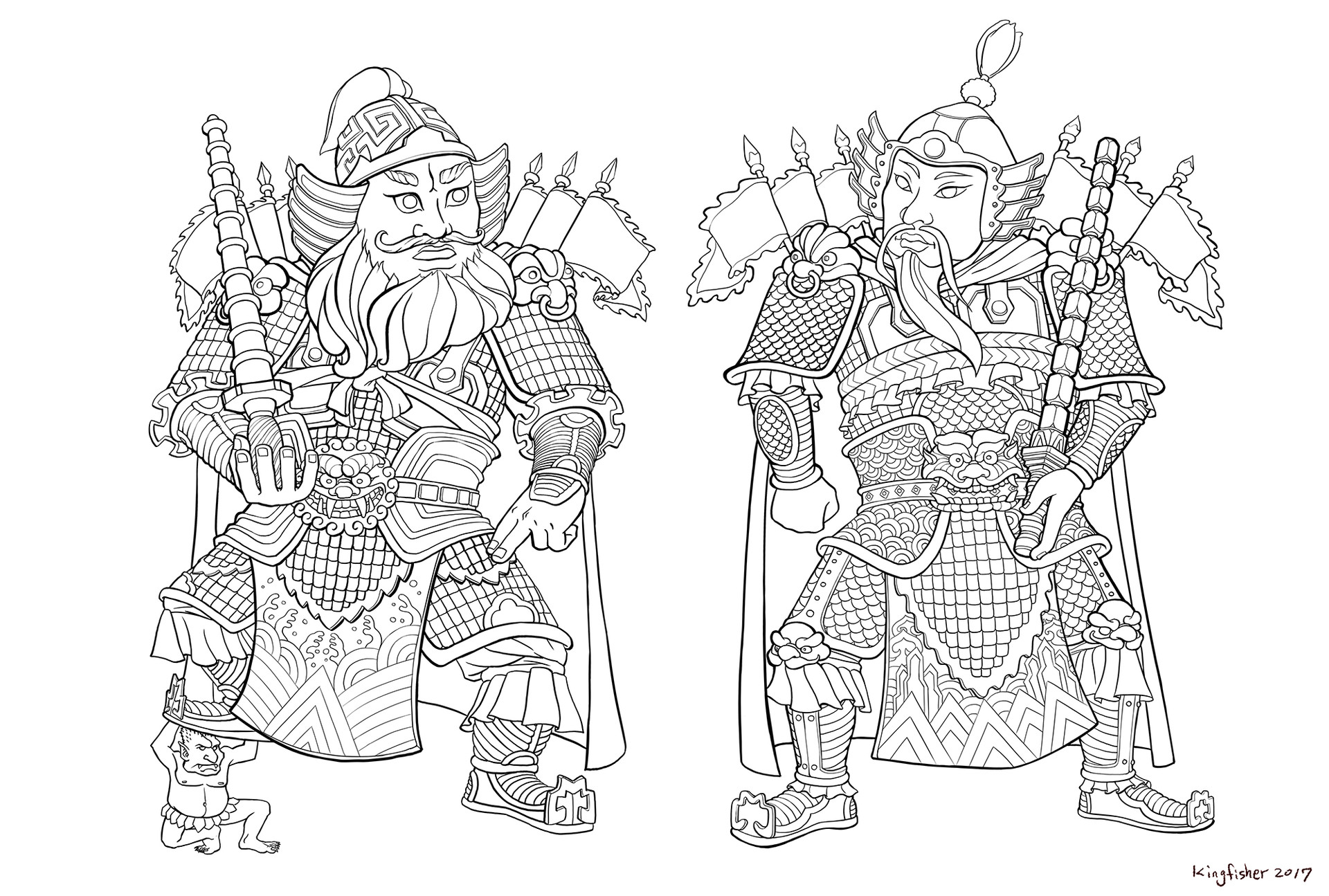 Kunpeng Wang - Chinese Door Gods (Menshen)